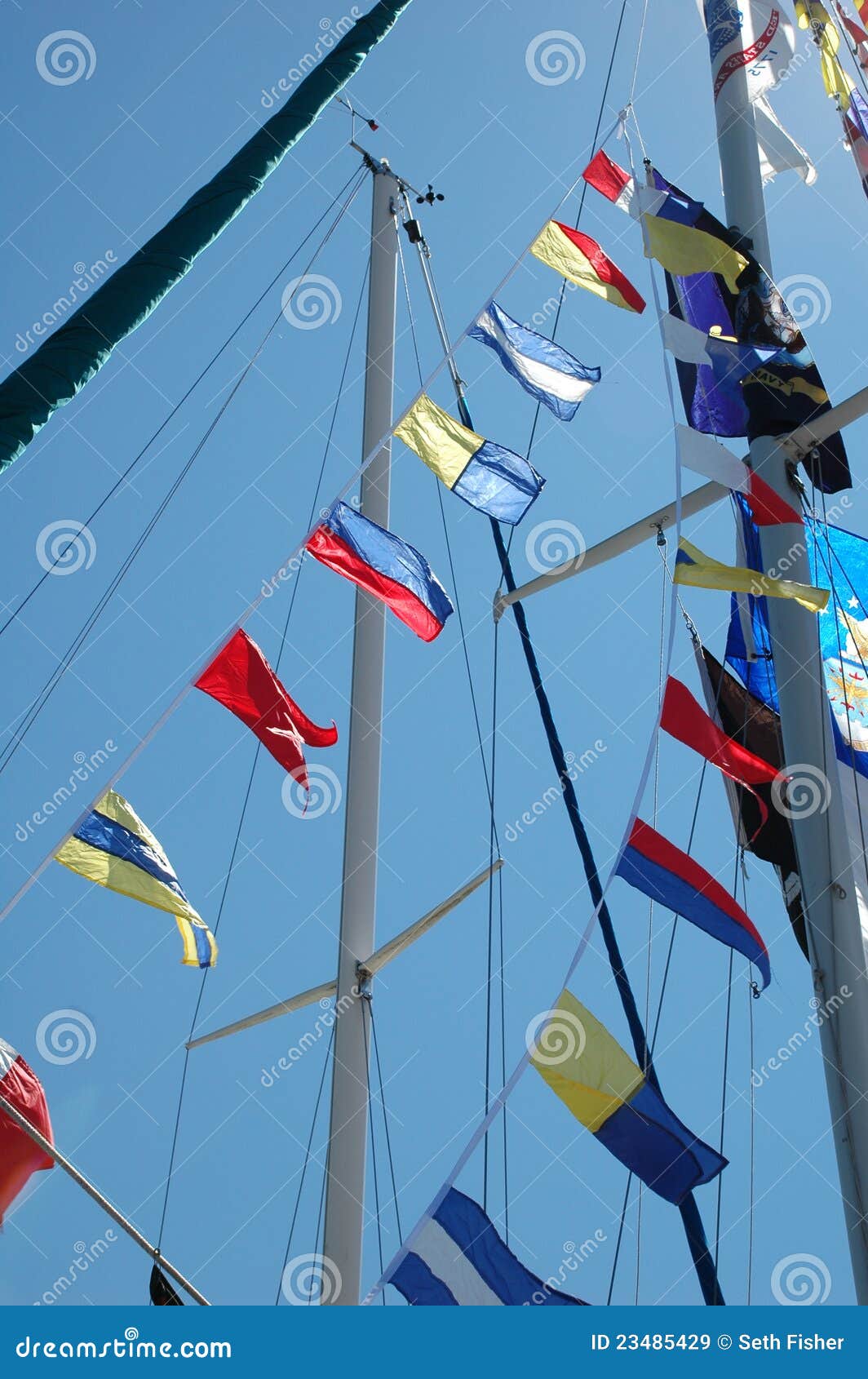Sail Boat Flags stock image. Image of cloth, sailboat - 23485429