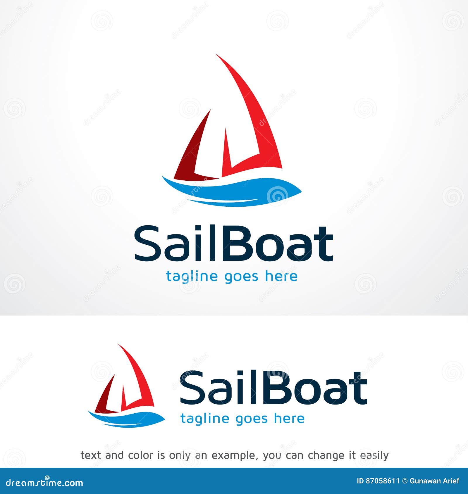 Sail Boat Logo Template Design Vector Stock Vector - Illustration of ...