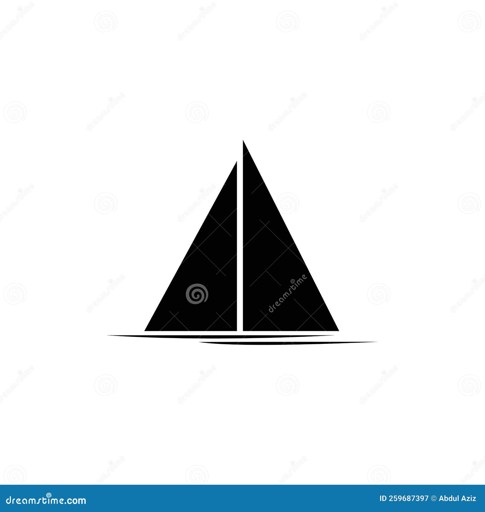 Sail Boat Logo Template Vector Stock Vector - Illustration of trip ...