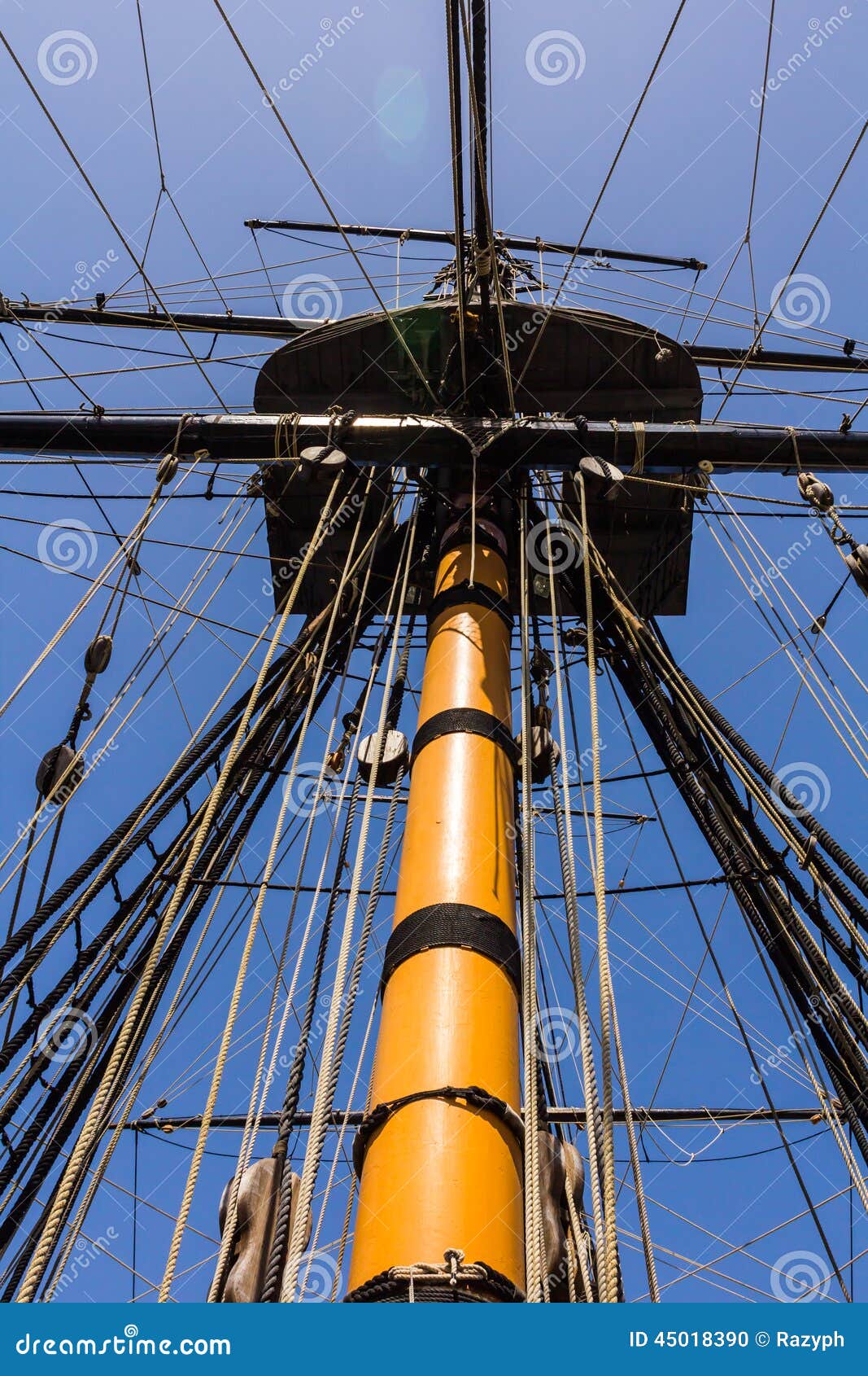Sail boat mast stock photo. Image of ocean, travel, crew - 45018390