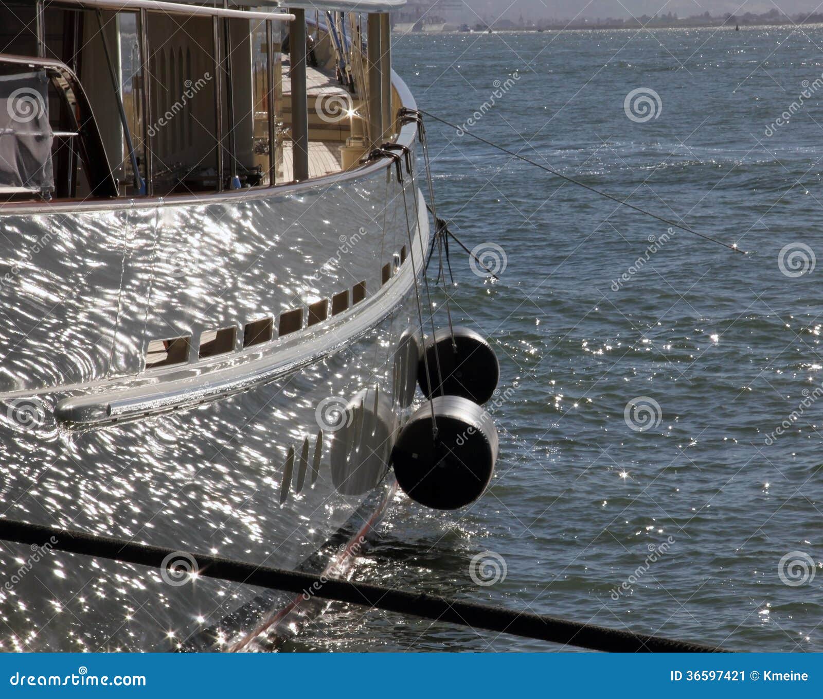 Sail Boat with Ocean Glistening Reflection Stock Image - Image of sail ...