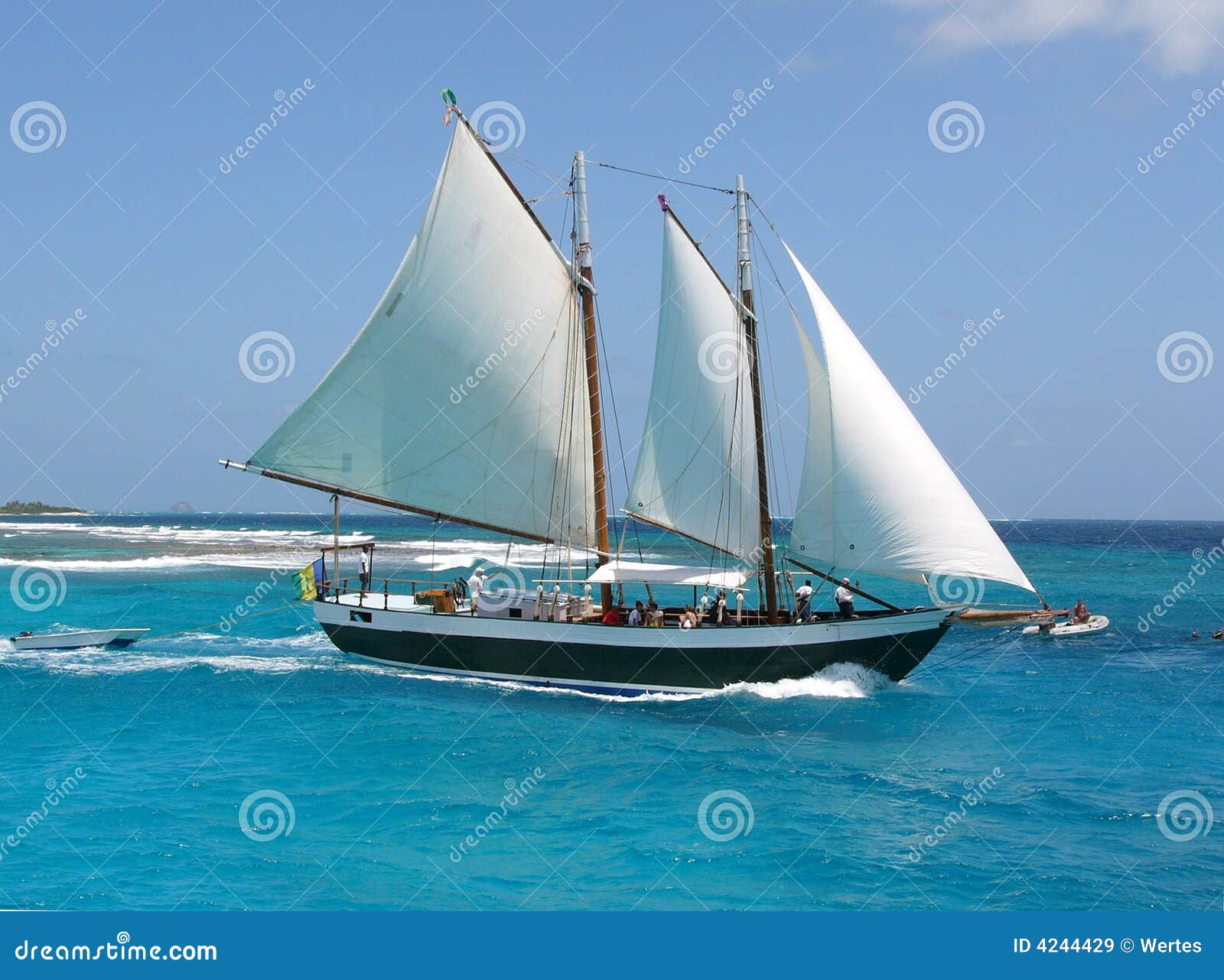 Sail boat on the sea stock image. Image of docks, morze - 4244429