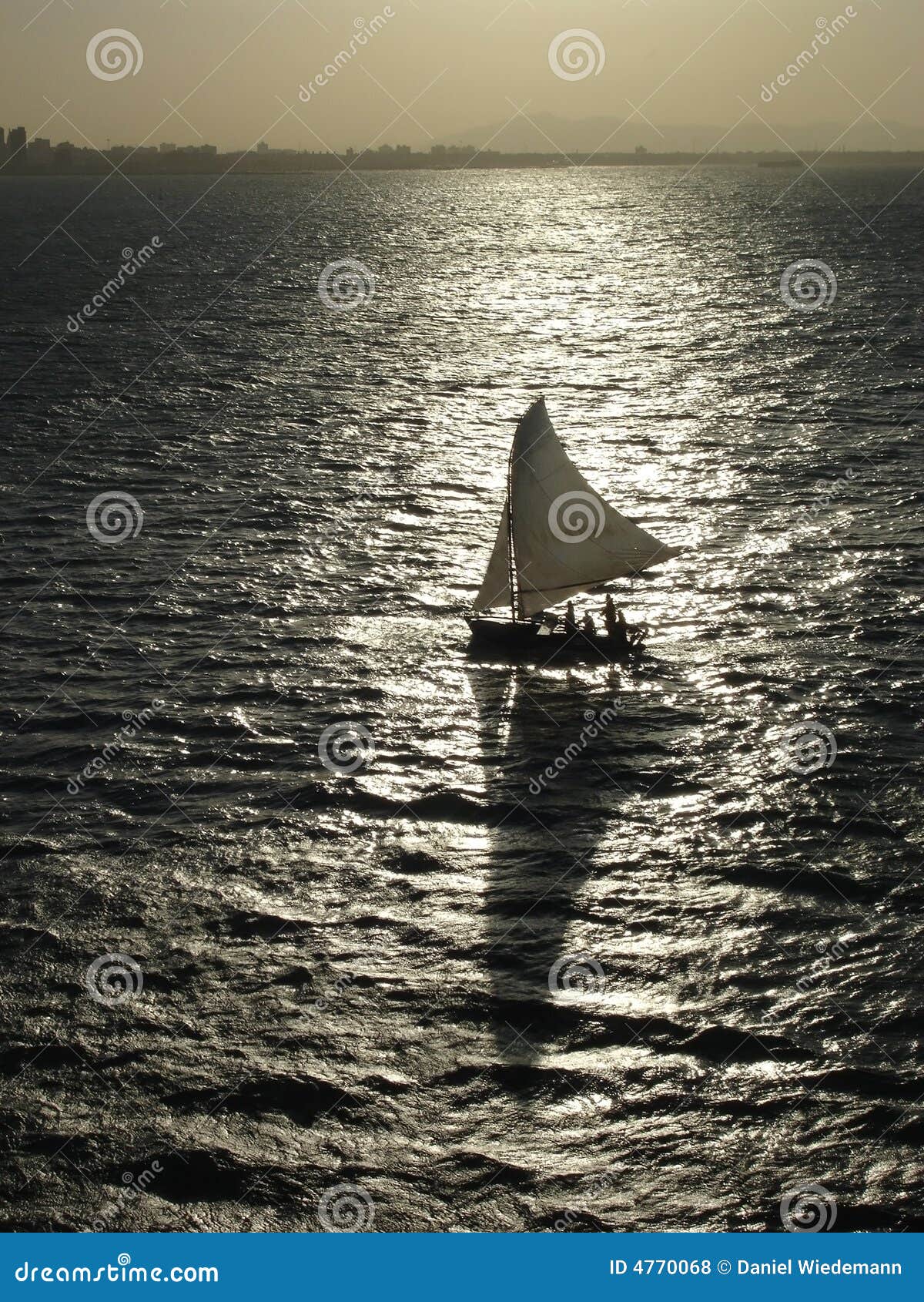 Sail Boat Silhouette stock photo. Image of shadow, ocean - 4770068