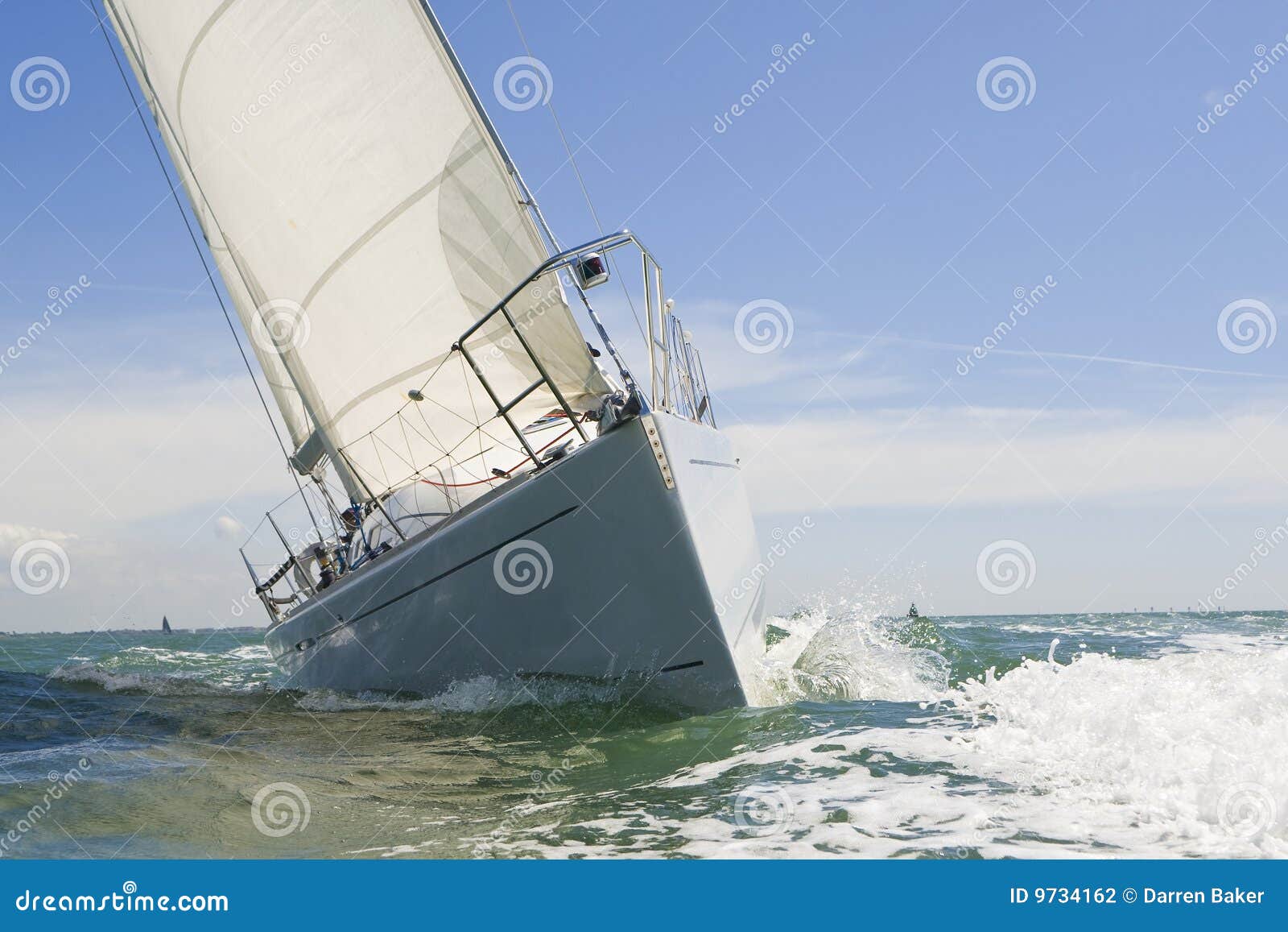 Sail Boat Up Close stock photo. Image of sailing, teamwork - 9734162