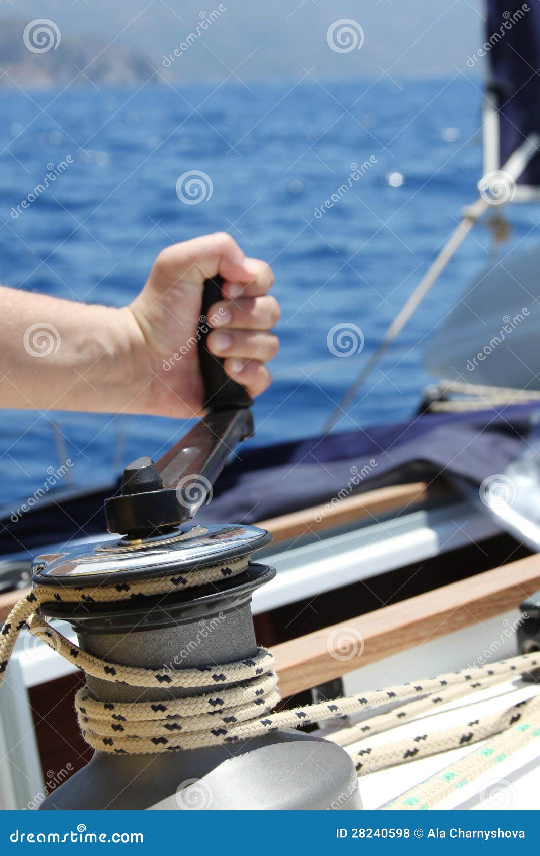 Sail Boat Winch stock photo. Image of closeup, vacations - 28240598