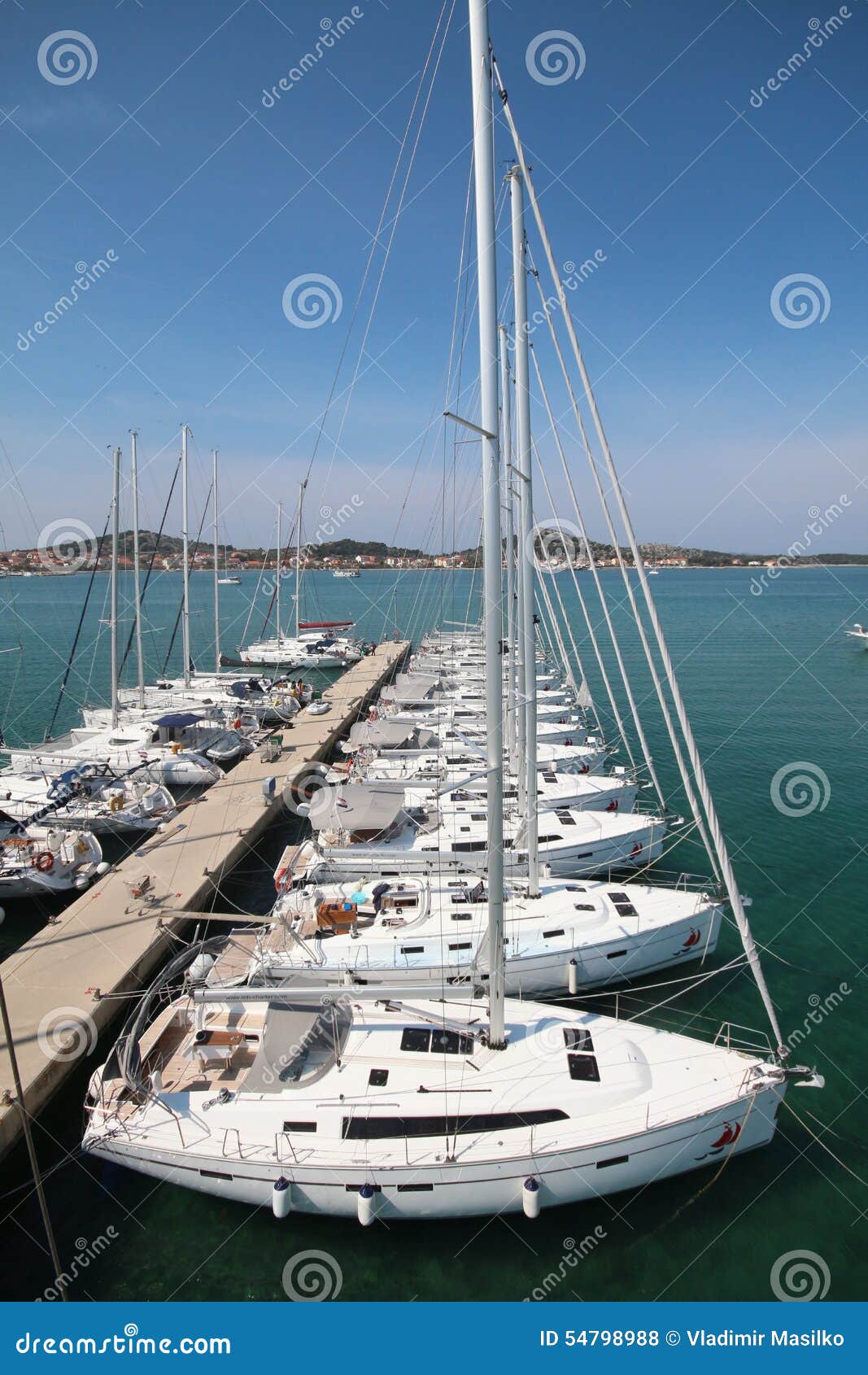 Sail Boats in Harbor editorial stock photo. Image of sailing - 54798988
