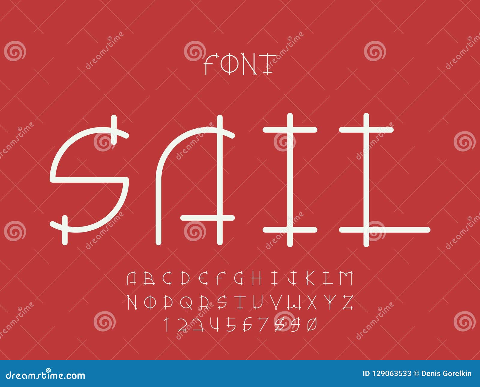 Sail font. Vector alphabet stock vector. Illustration of symbol - 129063533
