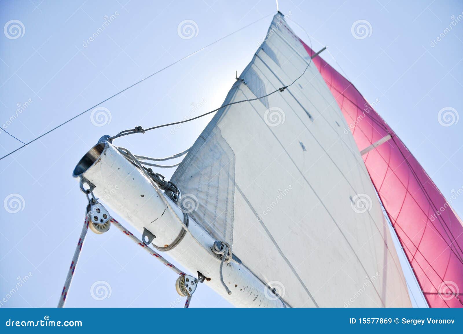 Sail with full wind stock image. Image of regatta, beach - 15577869
