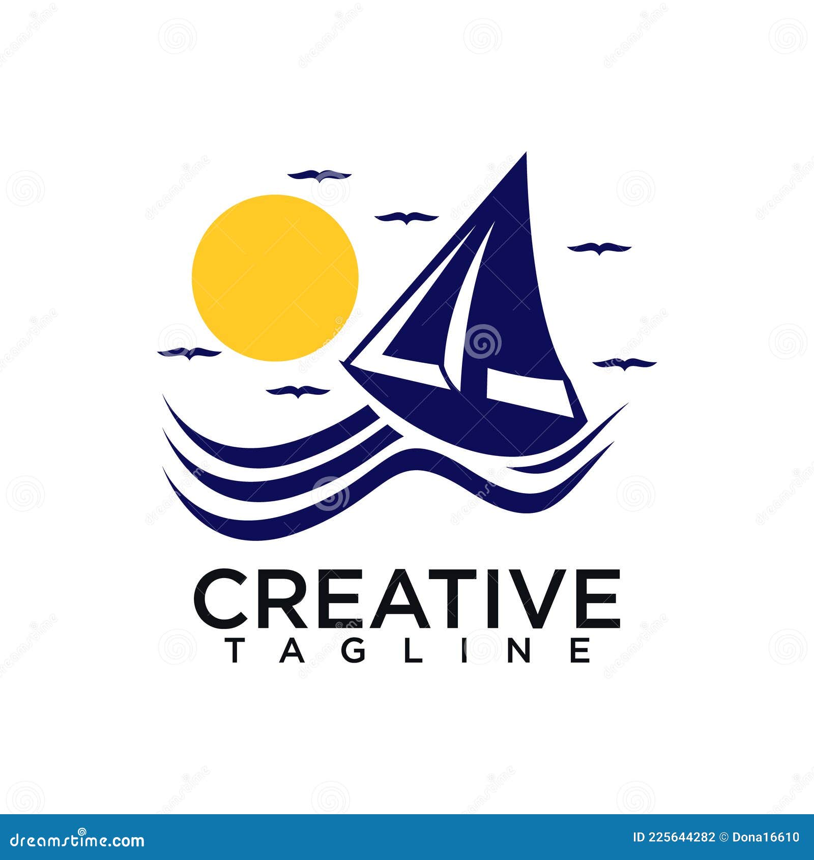 Sail Logo Design, Sailing With Letter S Logo Cartoon Vector ...