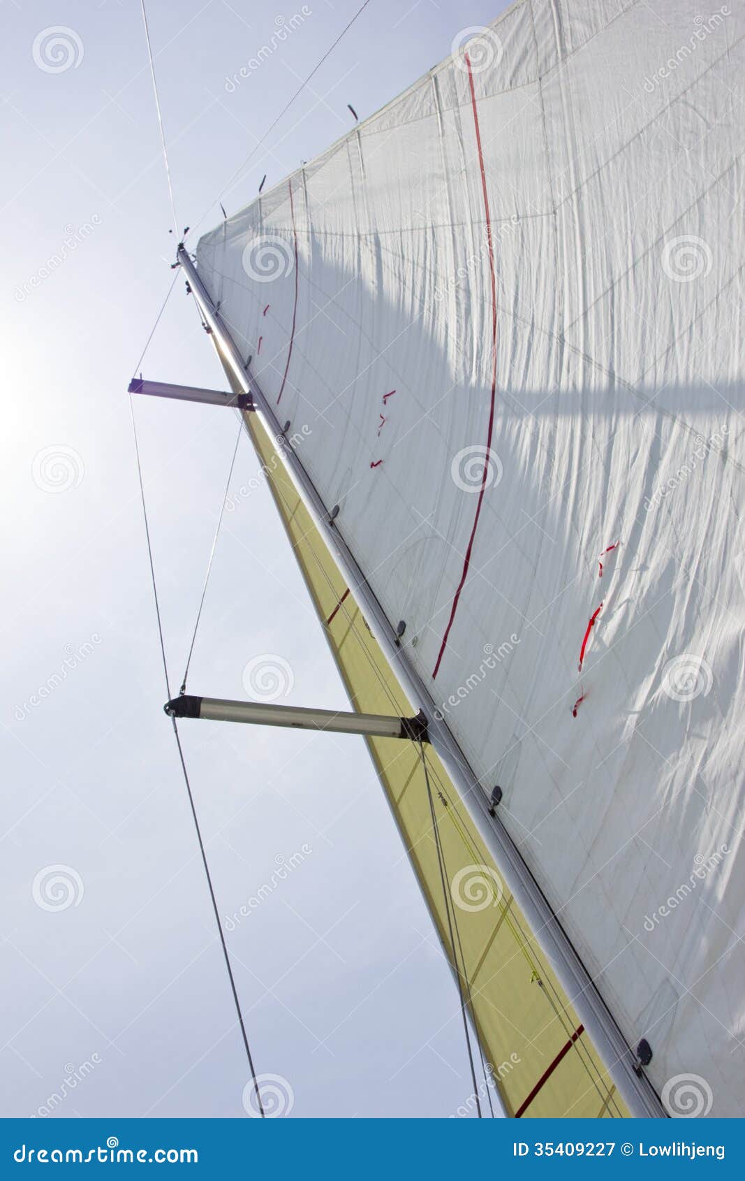 Sail and mast of yacht stock image. Image of summer, ship - 35409227