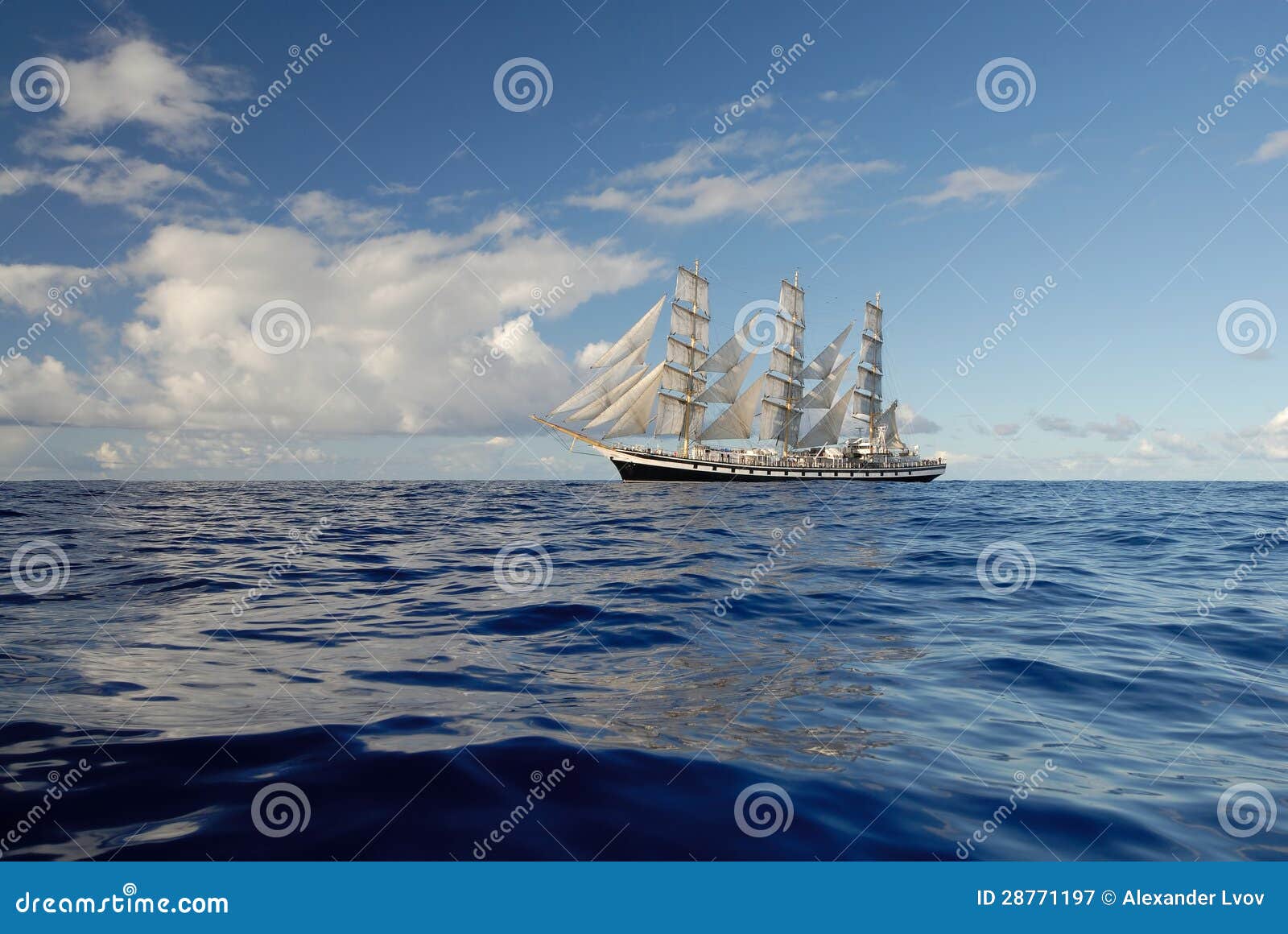 Sail in the ocean stock image. Image of romantic, boat - 28771197