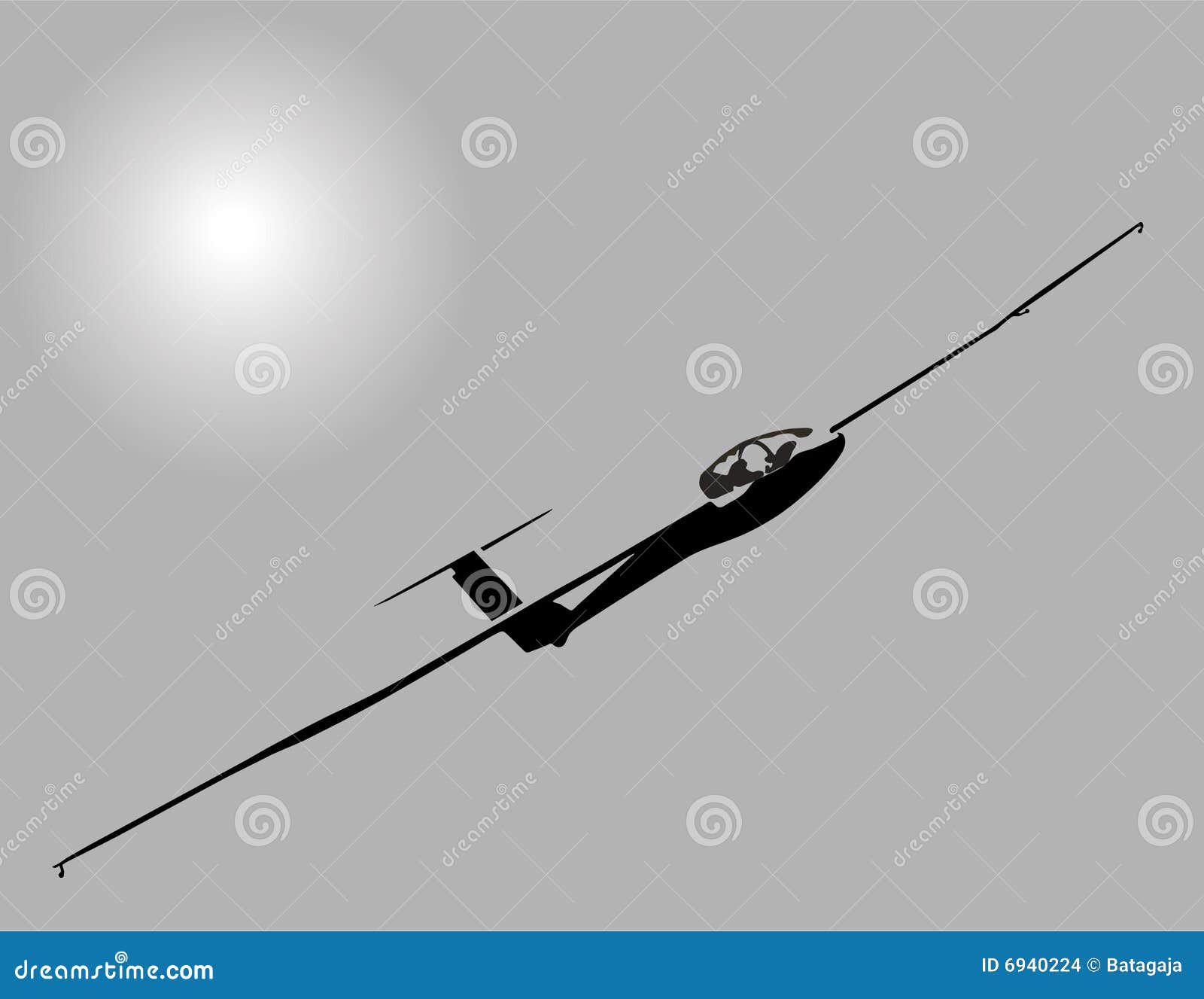 Sail-plane stock illustration. Illustration of blue, clouds - 6940224