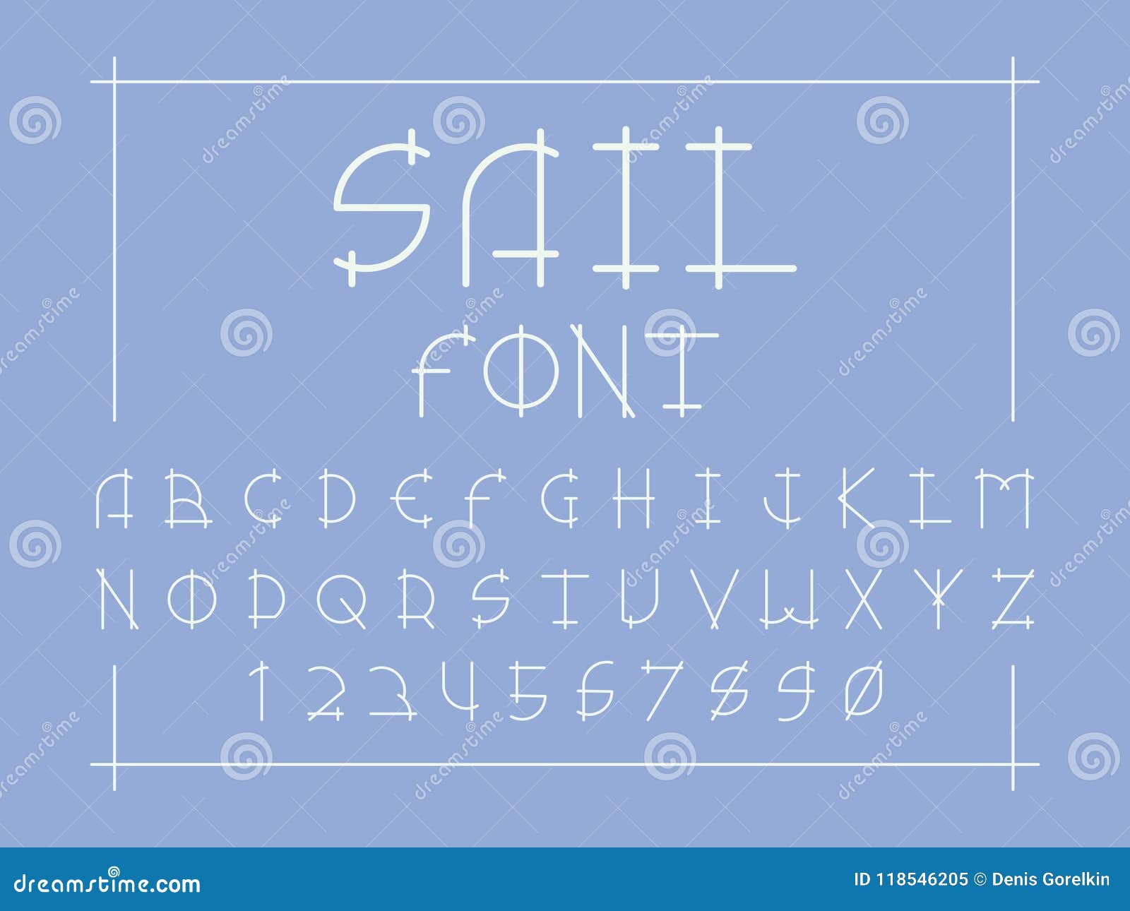 Sail regular font. Vector stock vector. Illustration of abstract ...