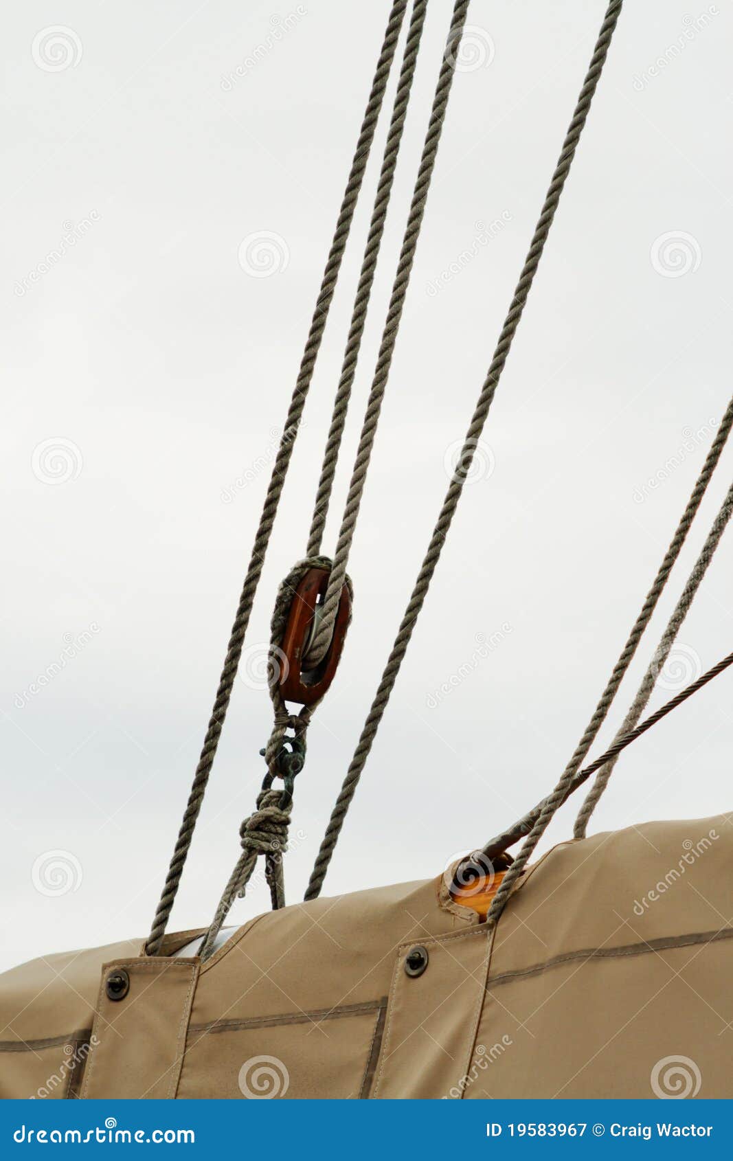 Sail rigging stock image. Image of knot, ship, worn, ropes - 19583967
