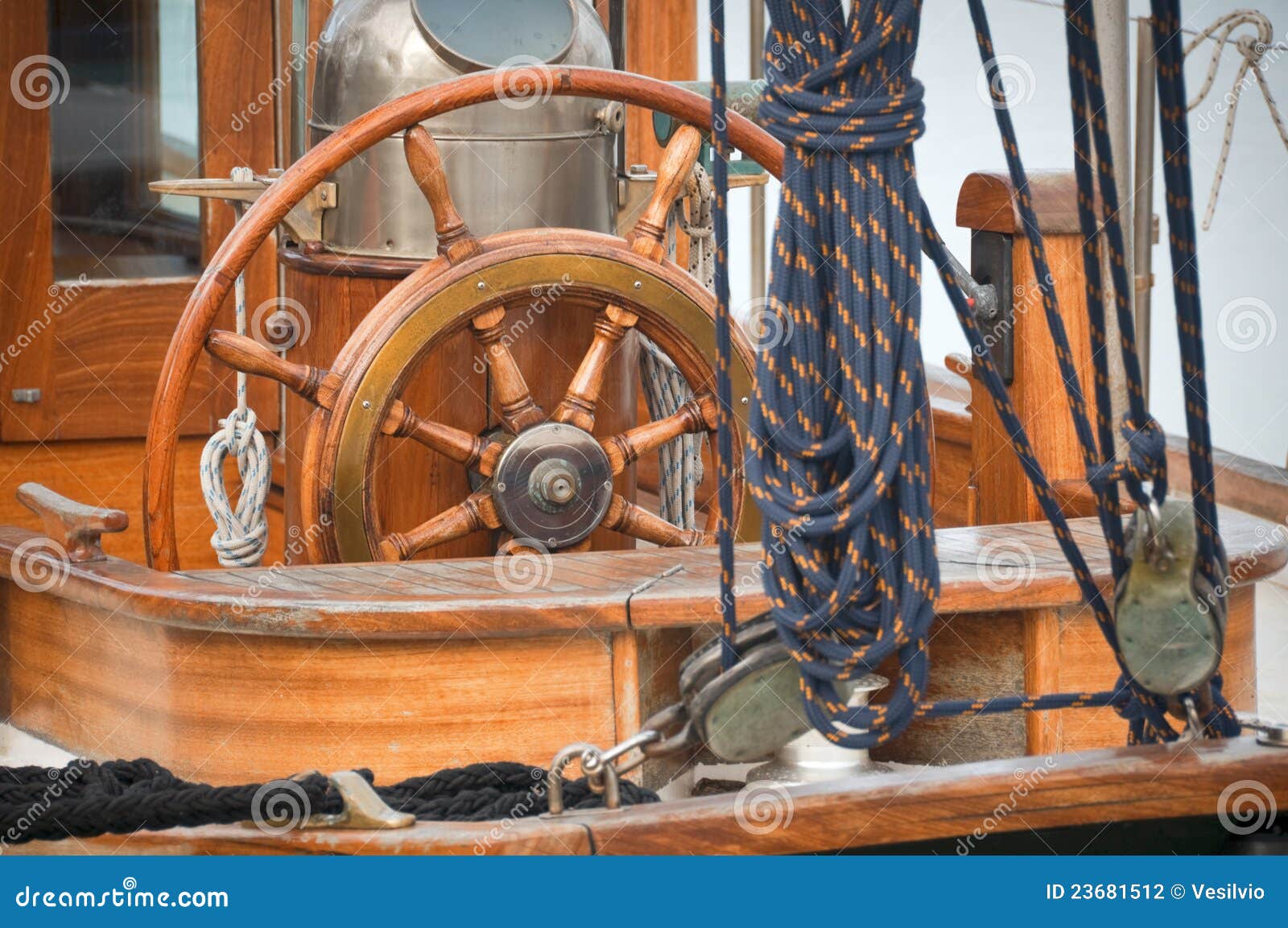 Sail ship command post stock photo. Image of wood, post - 23681512