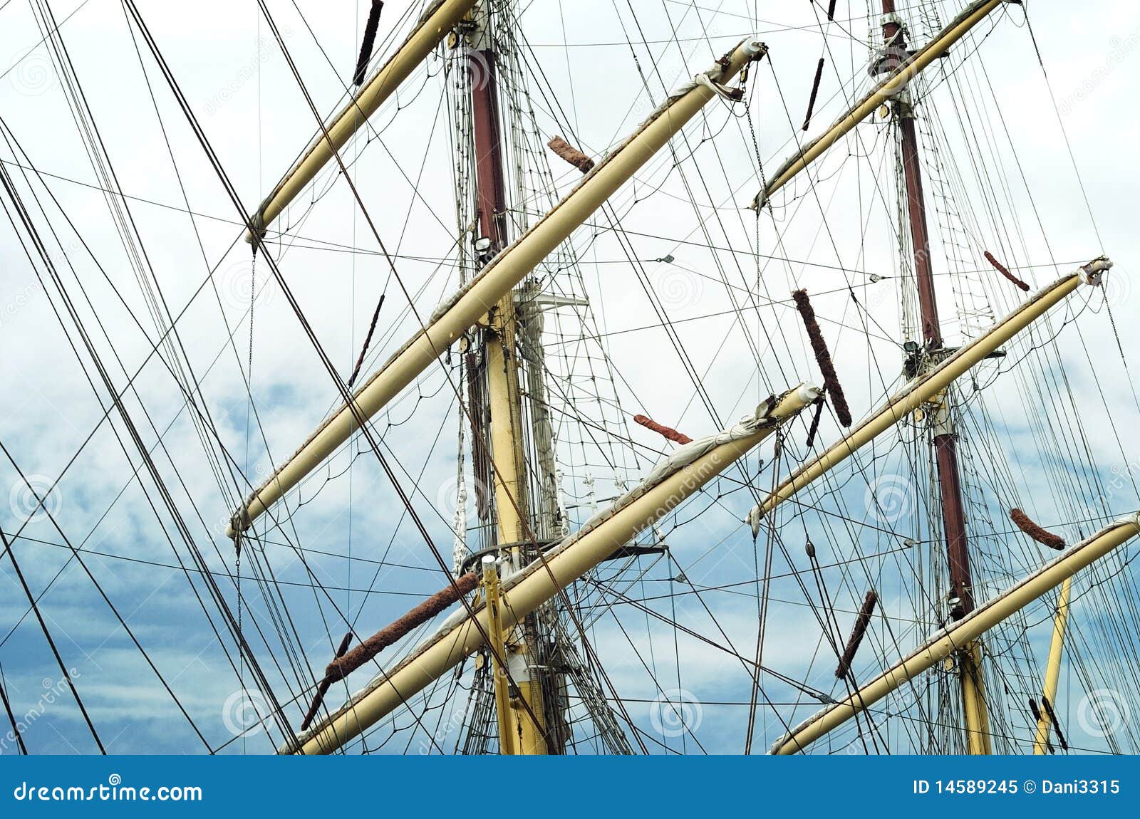 Sail Ships Rigging stock image. Image of cutter, clouds - 14589245