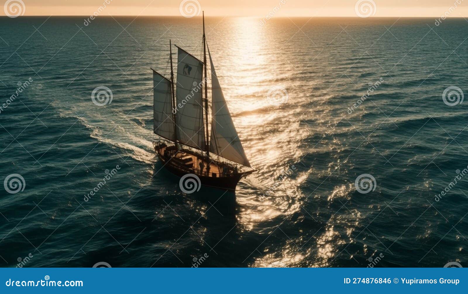 Sail into the Sunset on Luxurious Yacht Adventure Generated by AI Stock ...
