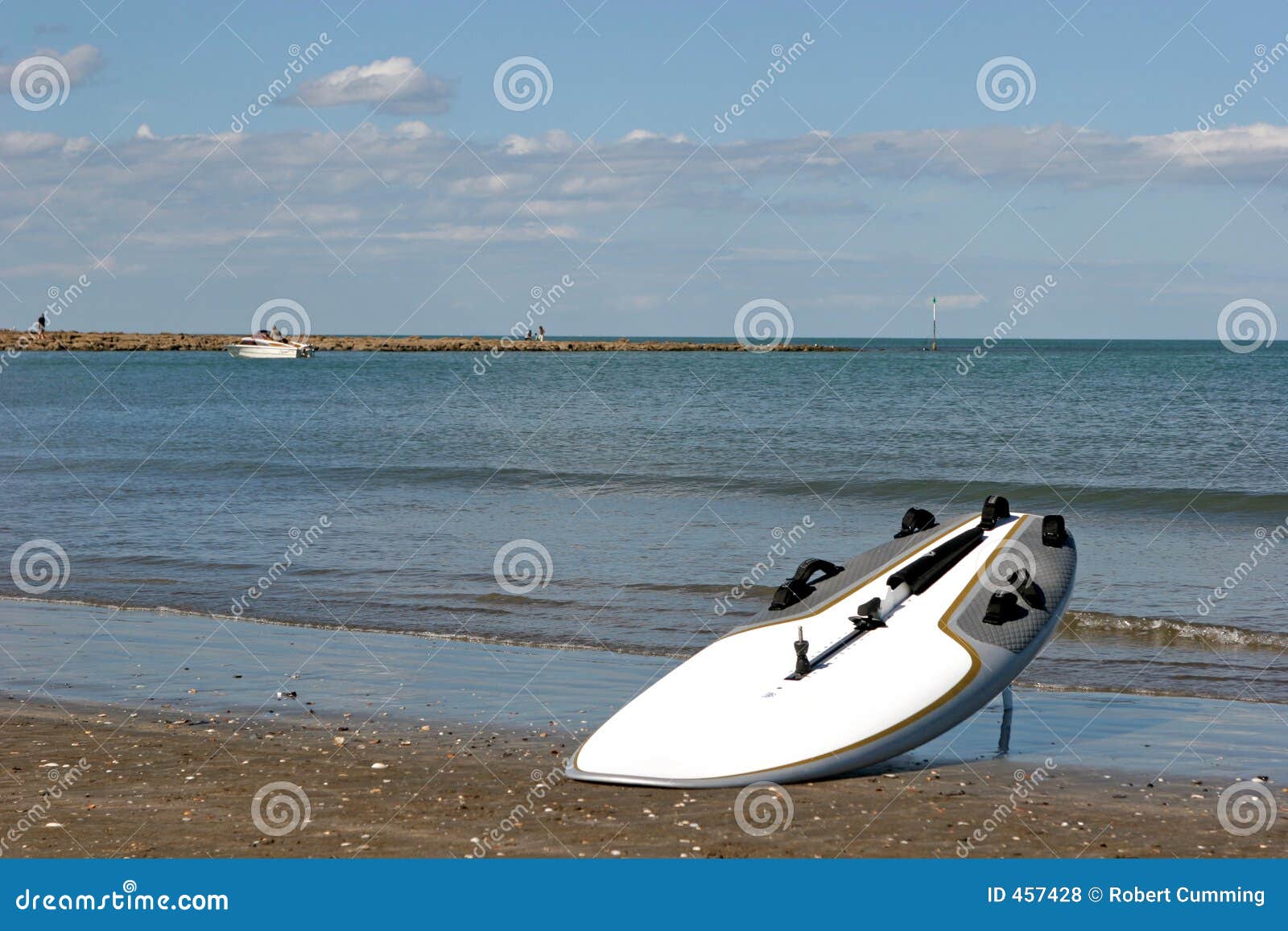 Sailboard on beach stock photo. Image of equipment, sandy - 457428