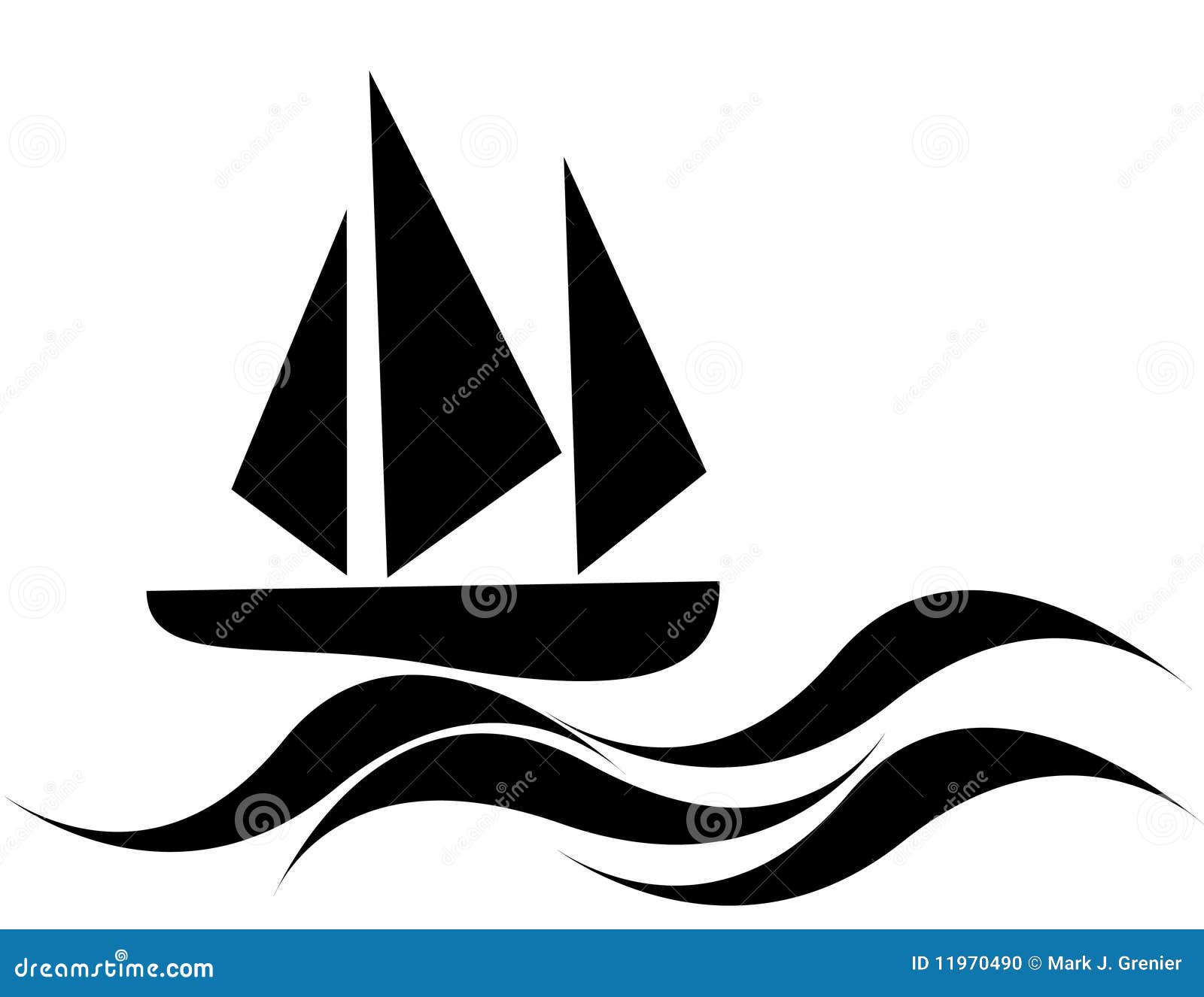 Sailboat stock vector. Illustration of boat, curves, sailboat - 11970490