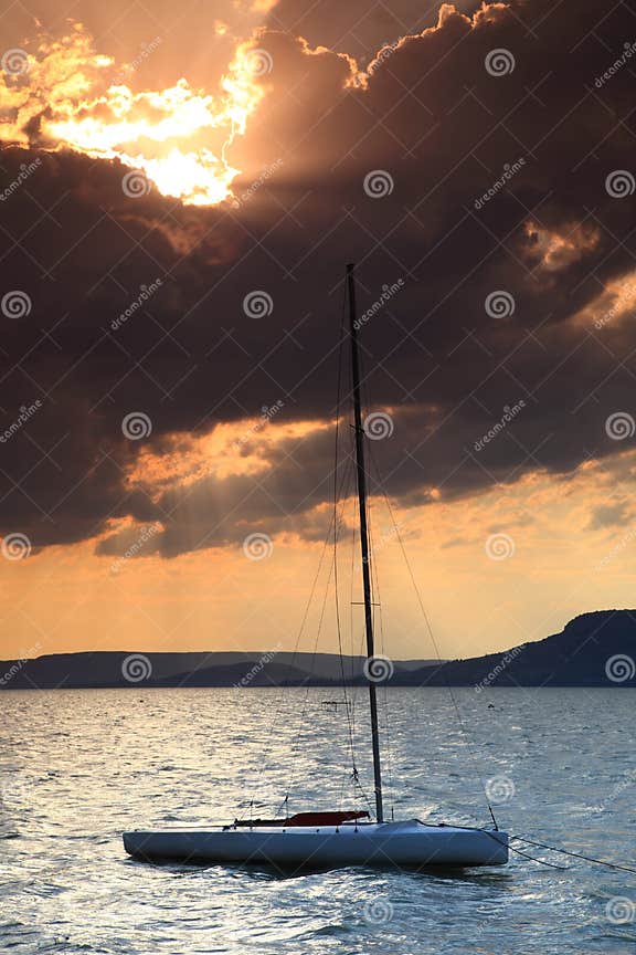 Sailboat stock image. Image of sunray, sunbeam, pole - 20480039