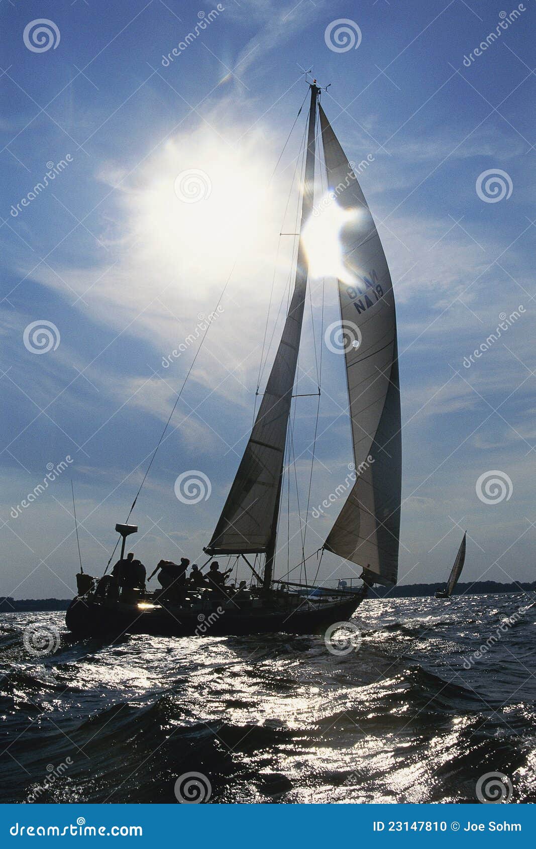 Sailboat being navigated editorial image. Image of boating - 23147810