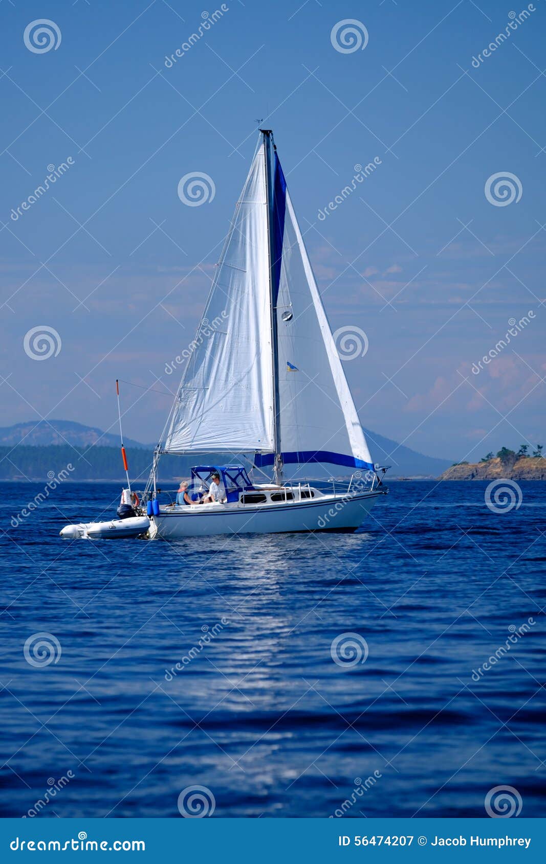Sailboat on the blue ocean editorial photography. Image of canada ...