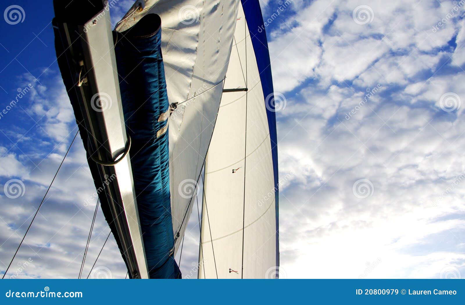 Sailboat Boom & Sail stock image. Image of vessel - 20800979