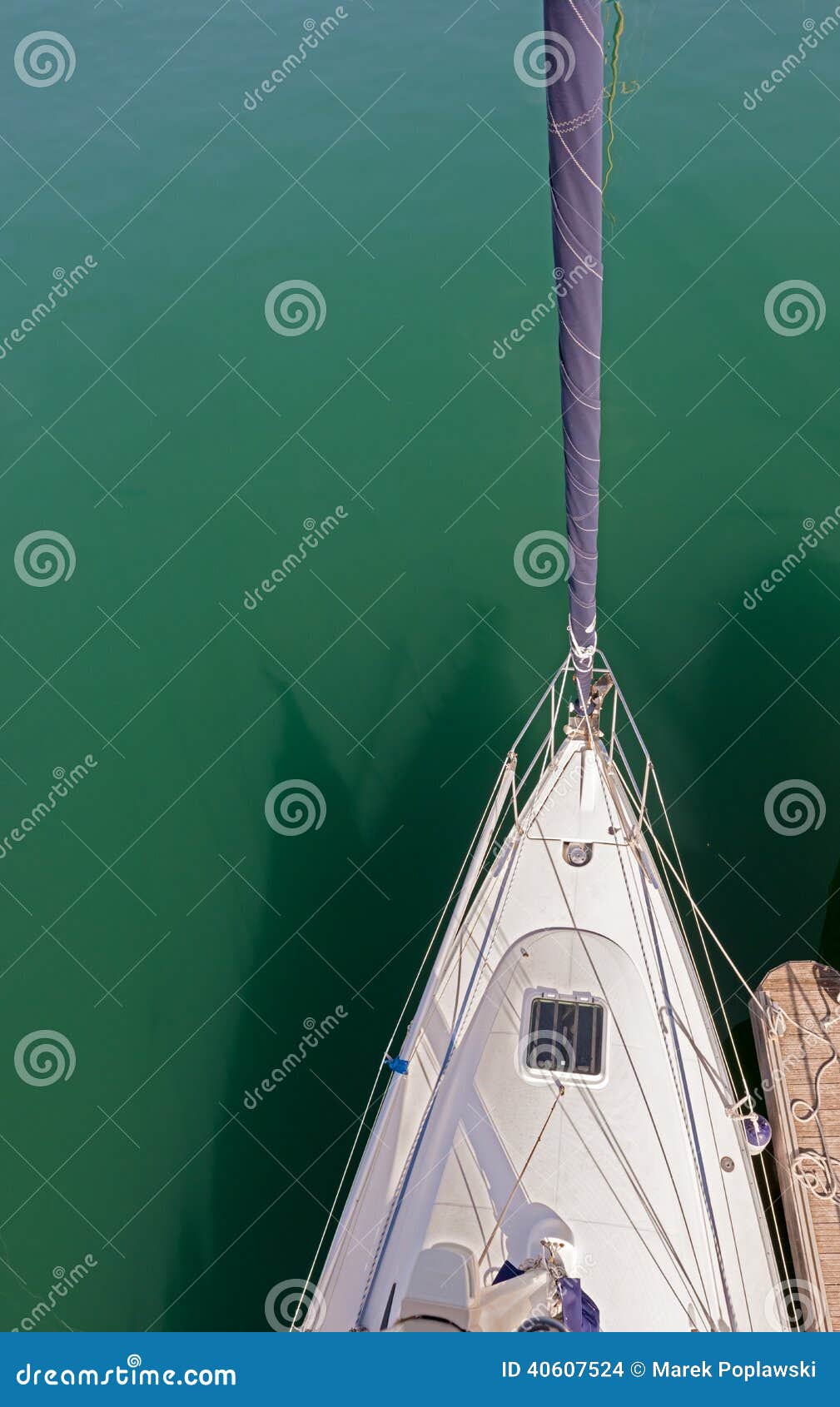 Sailboat bow. stock photo. Image of aerial, deck, coach - 40607524