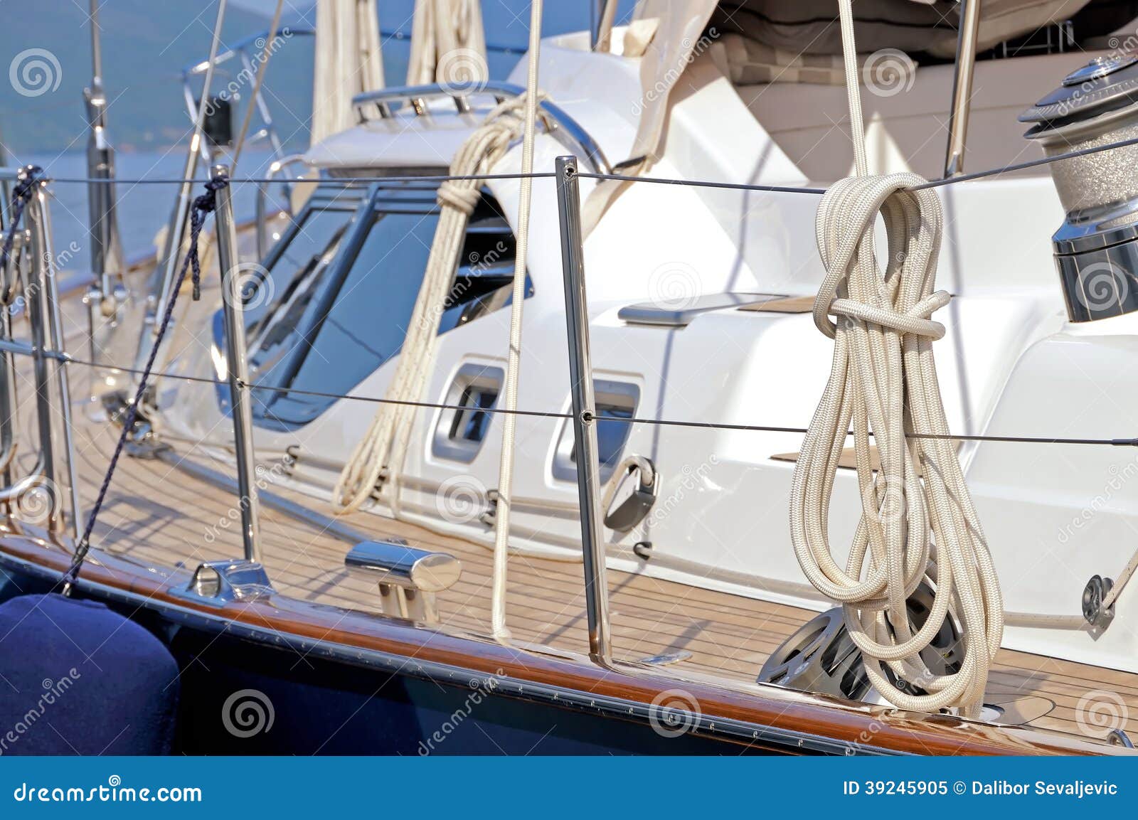 Sailboat deck stock image. Image of sailboat, blue, sailing - 39245905