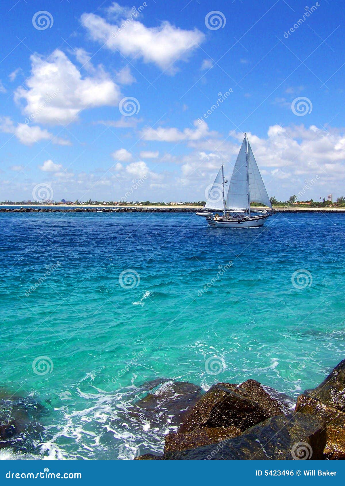 Sailboat in Florida stock photo. Image of deck, marina - 5423496