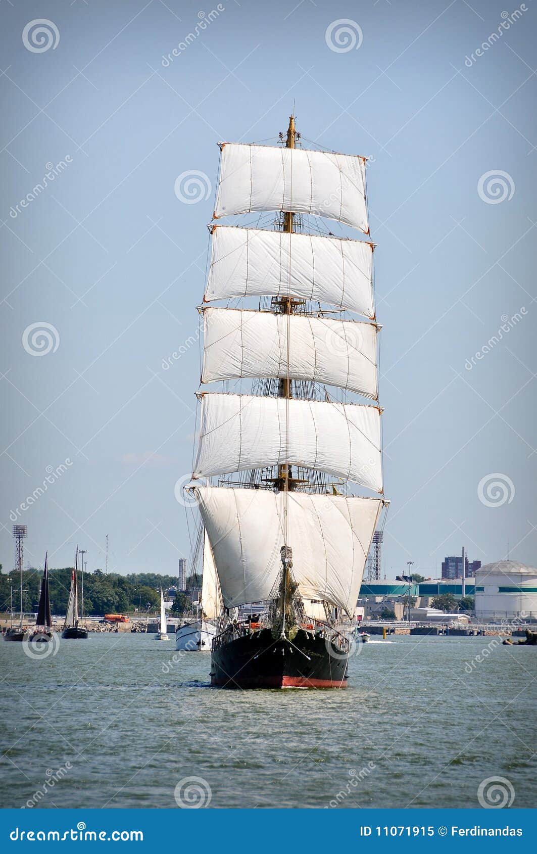 Full Set Of Sails Of The Brig Two Mast Square Rigged Tall Ship Stock ...
