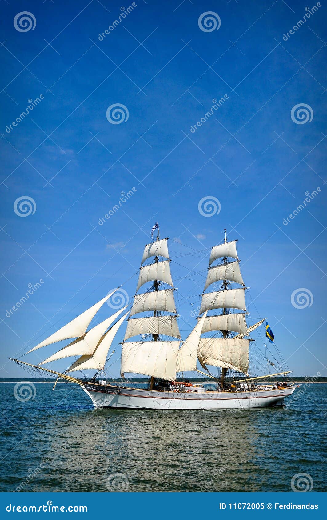 Full Set Of Sails Of The Brig Two Mast Square Rigged Tall Ship Stock ...
