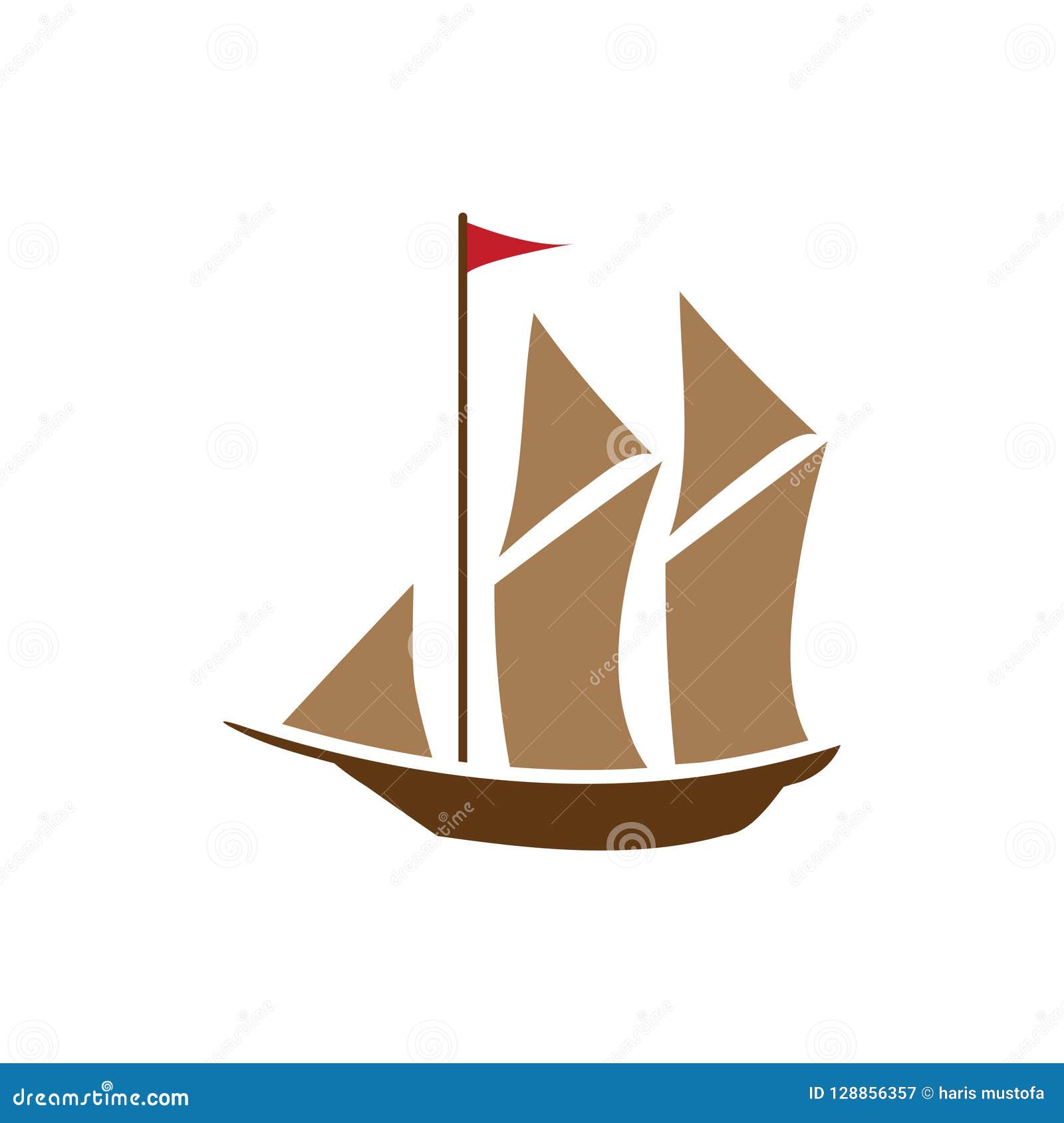 Sailboat Graphic Design Element Vector Illustration Isolated Stock ...