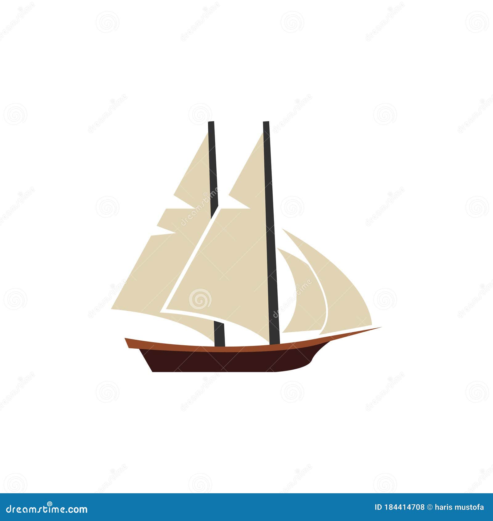 Sailboat Graphic Design Template Vector Isolated Stock Illustration ...