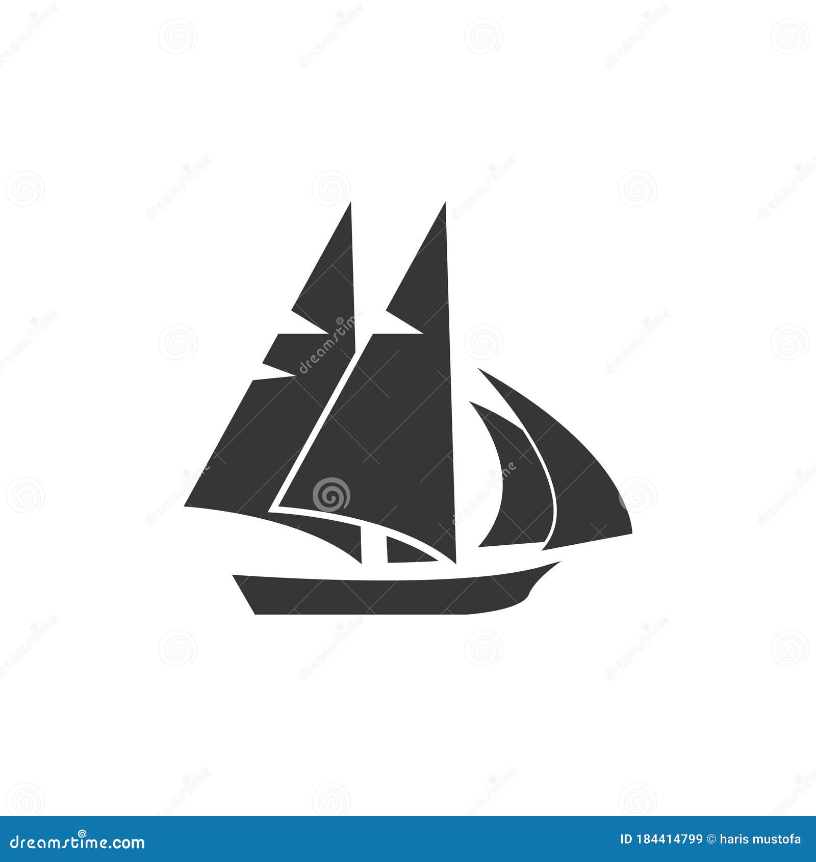 Sailboat Graphic Design Template Vector Isolated Stock Illustration ...