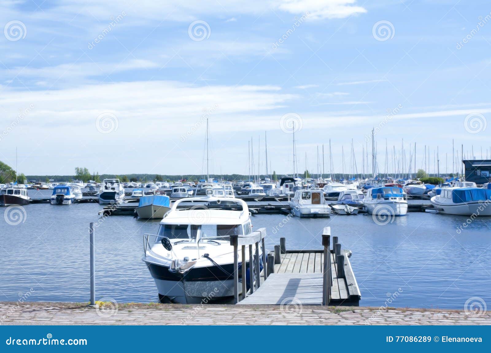 Sailboat Harbor at Summer Day Stock Image - Image of port, luxury: 77086289