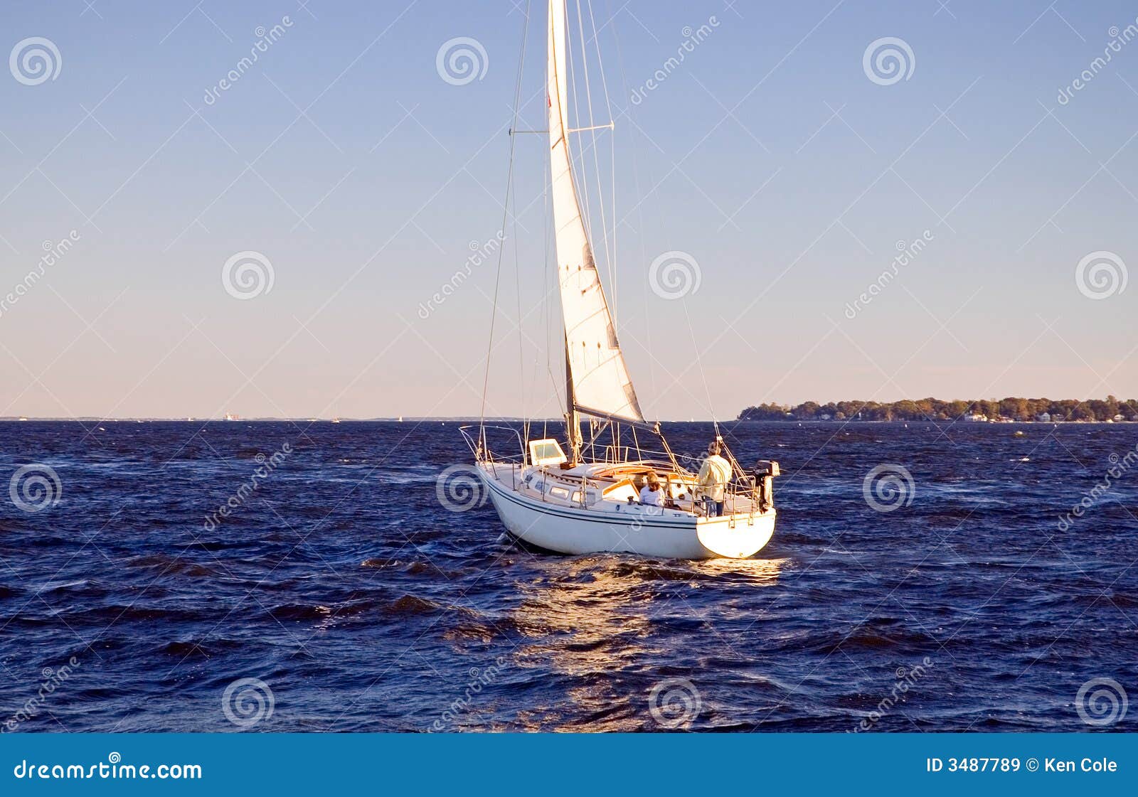 Sailboat heading to sea stock image. Image of chesapeake - 3487789