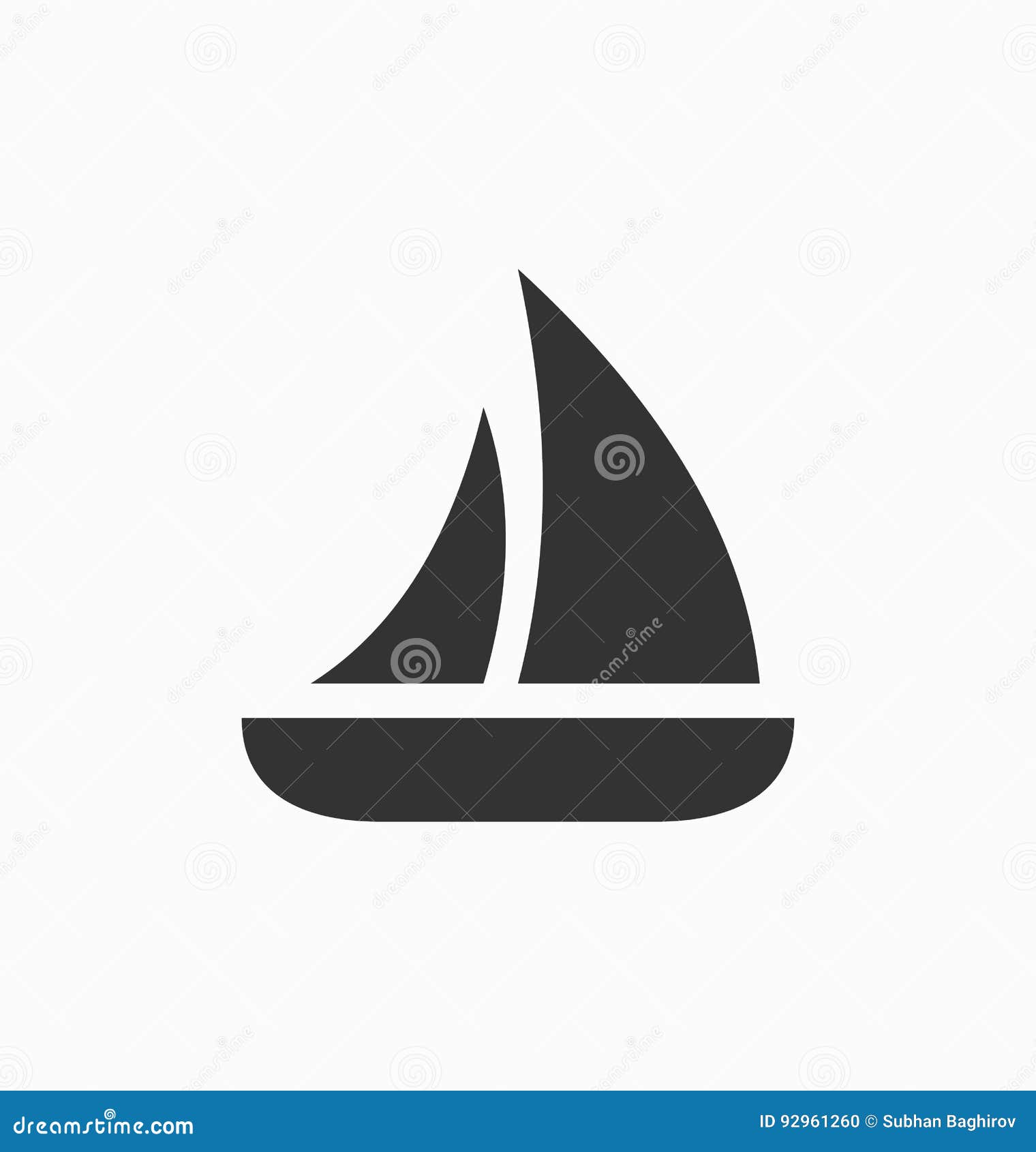Sailboat icon vector sign stock vector. Illustration of vacation - 92961260