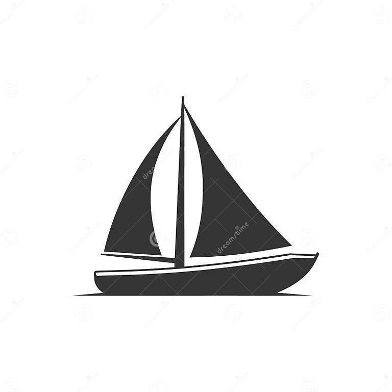 Sailboat icon stock illustration. Illustration of vector - 291960218