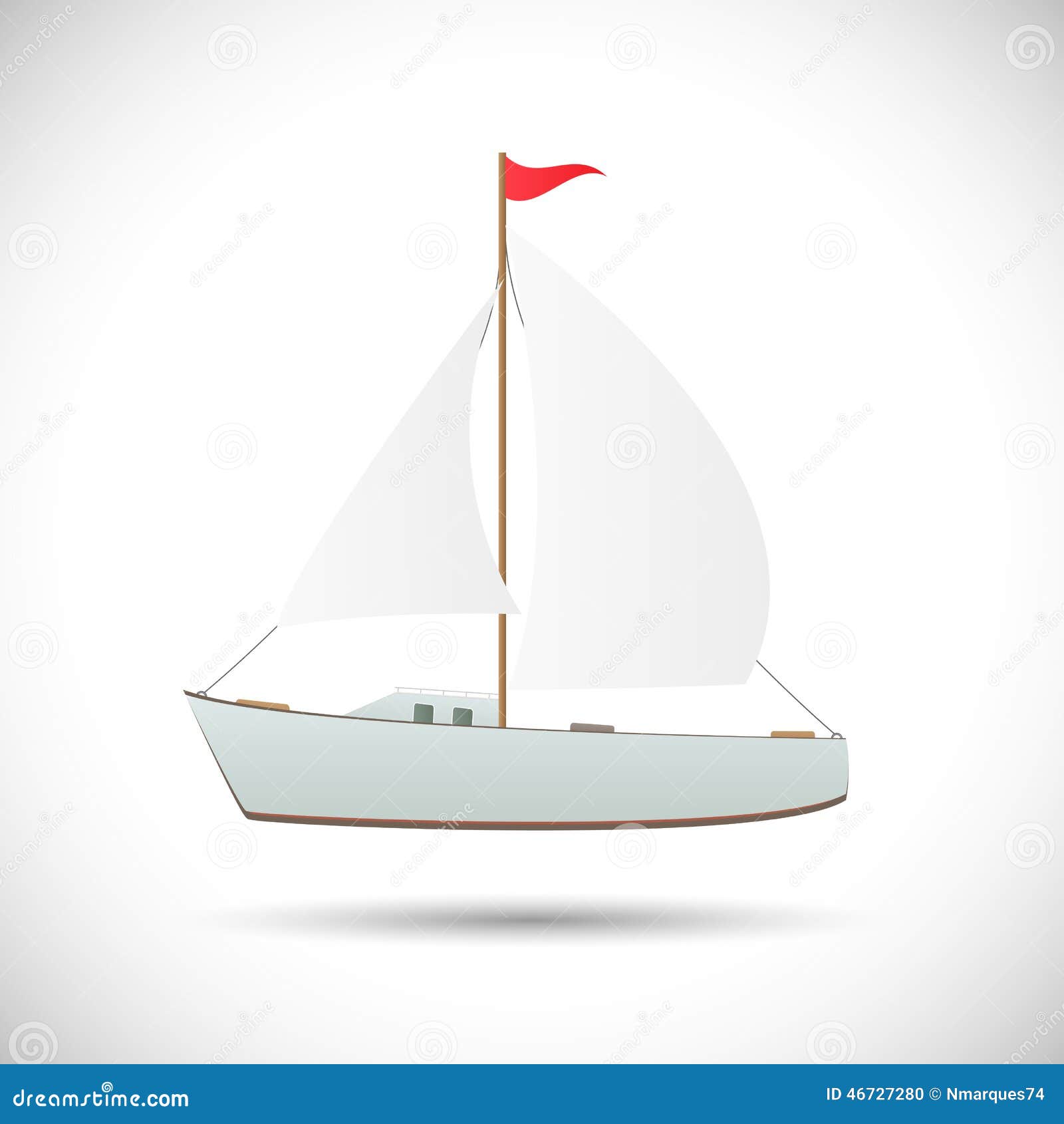 Sailboat Illustration stock illustration. Illustration of ...