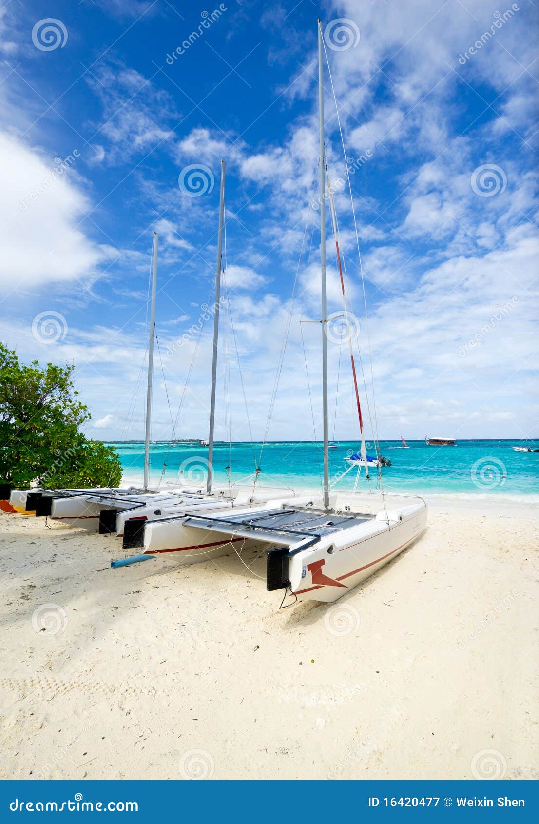 Sailboat Laying on the Beach Stock Image - Image of turquoise, weather ...