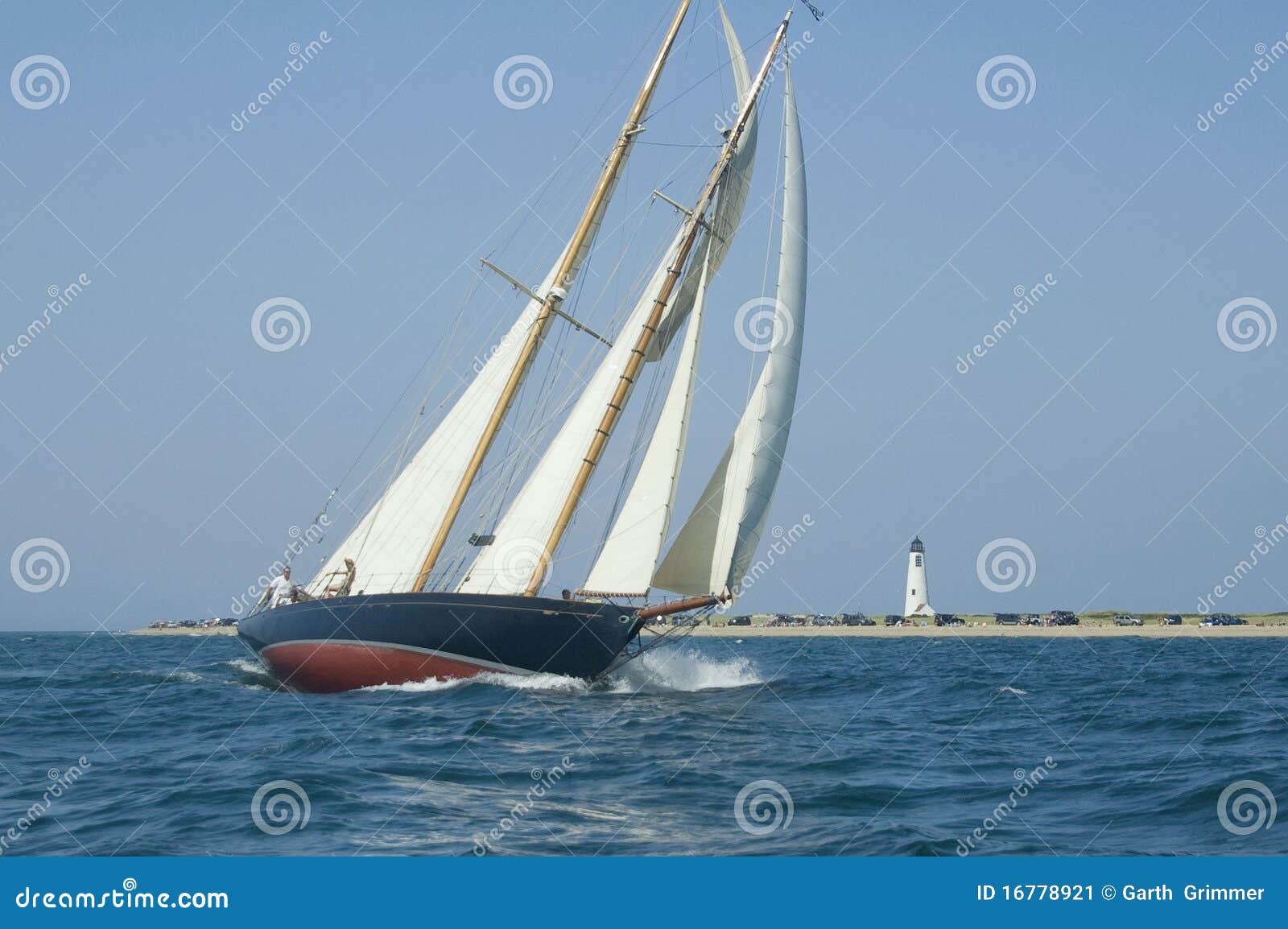 Sailboat and lighthouse stock image. Image of sails, teamwork - 16778921