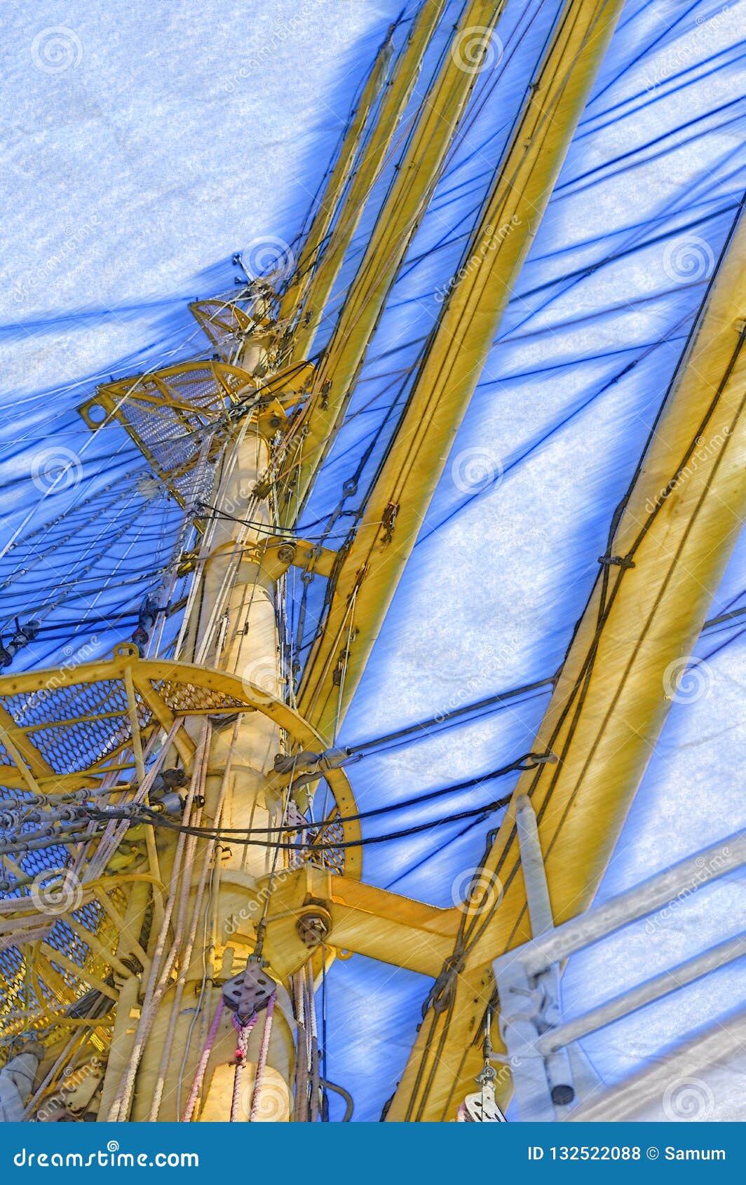 The Sailboat mast stock photo. Image of sailboat, cleat - 132522088