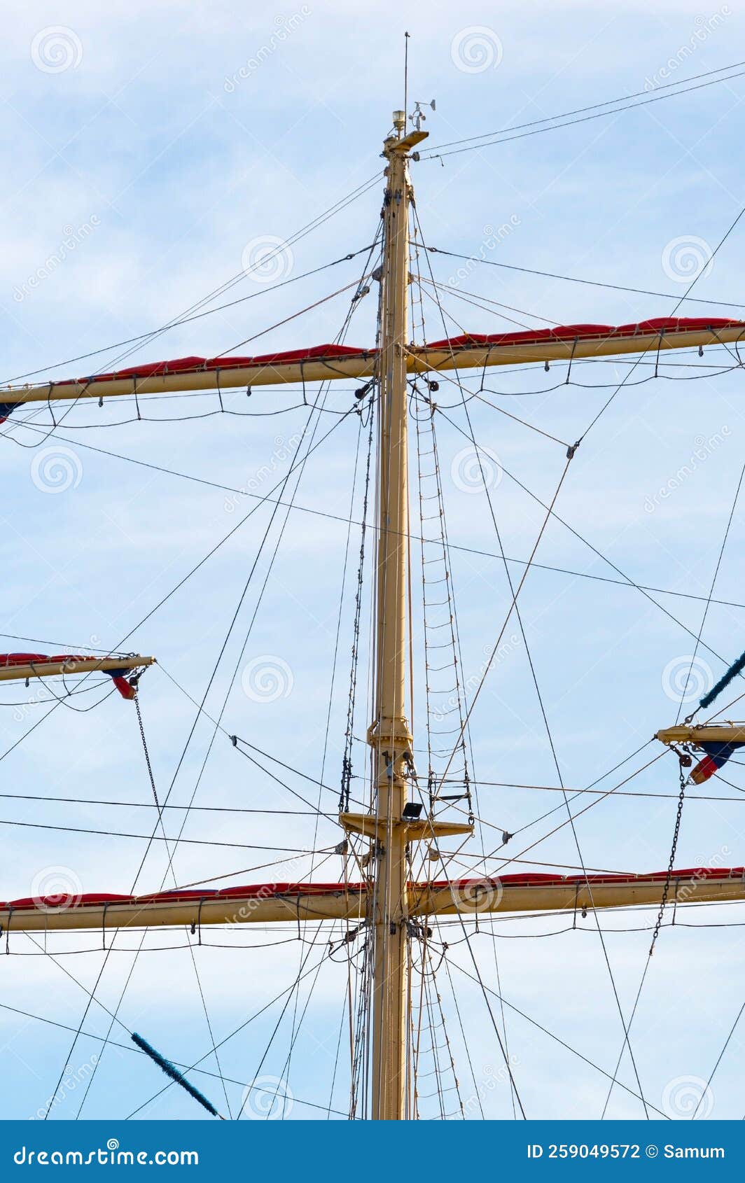 The Sailboat mast stock photo. Image of historical, knot - 259049572