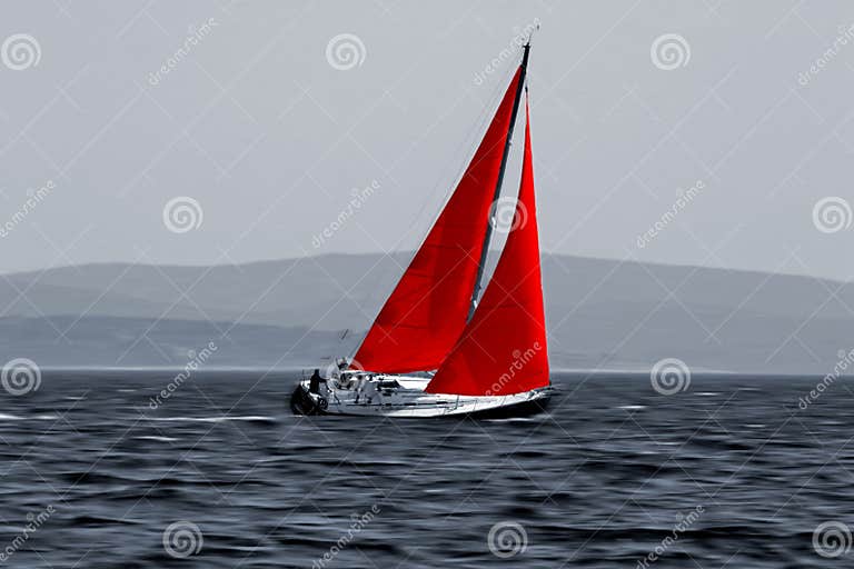 Sailboat moving fast stock image. Image of people, navigation - 2292239