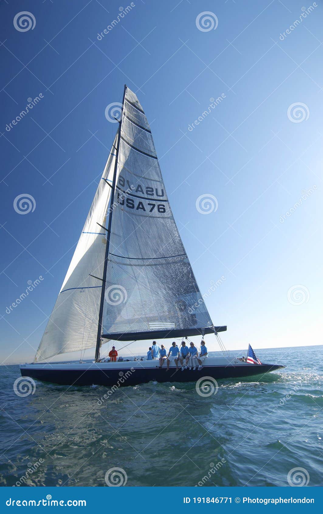 Photo of Sailboat on ocean stock image. Image of beautiful - 191846771