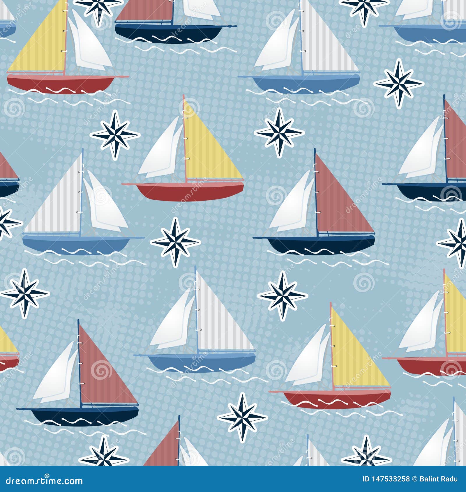 Sailboat Pattern Texture Design Stock Vector - Illustration of sign ...