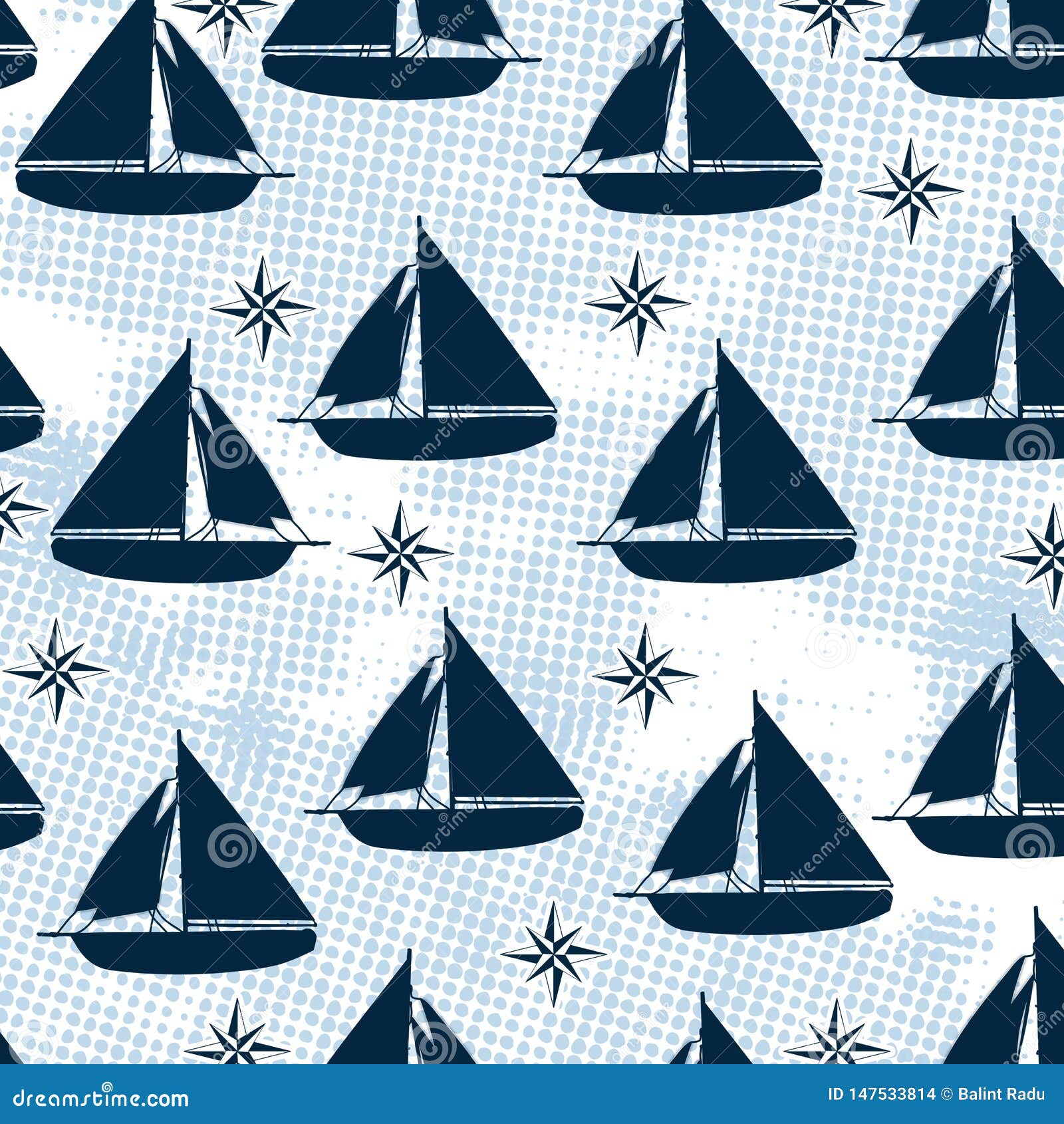 Sailboat Pattern Texture Design Stock Vector - Illustration of aqua ...