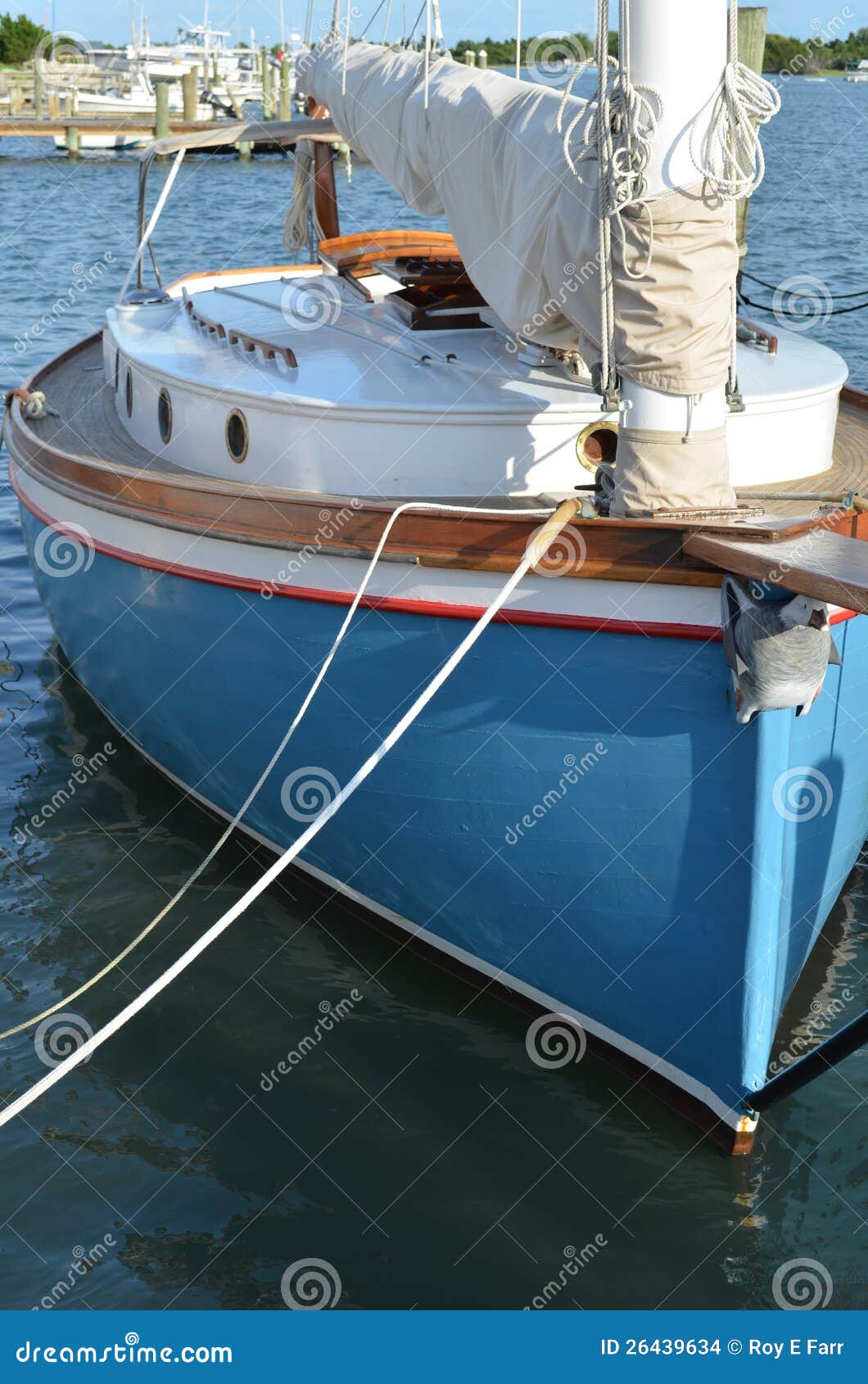 Sailboat in Port stock photo. Image of ropes, sail, tied - 26439634