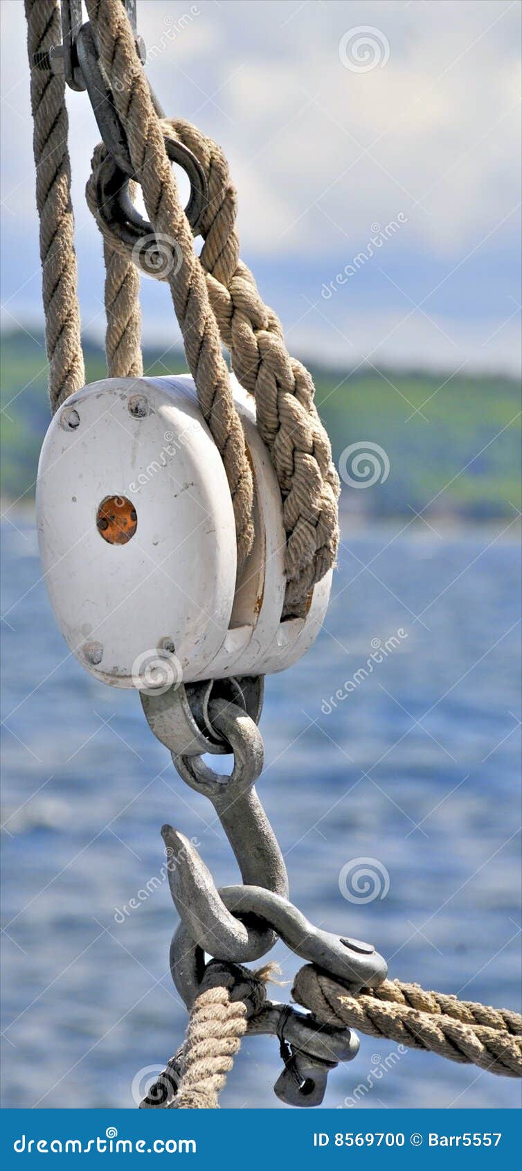 Sailboat Pulley stock photo. Image of sailboat, yachting - 8569700